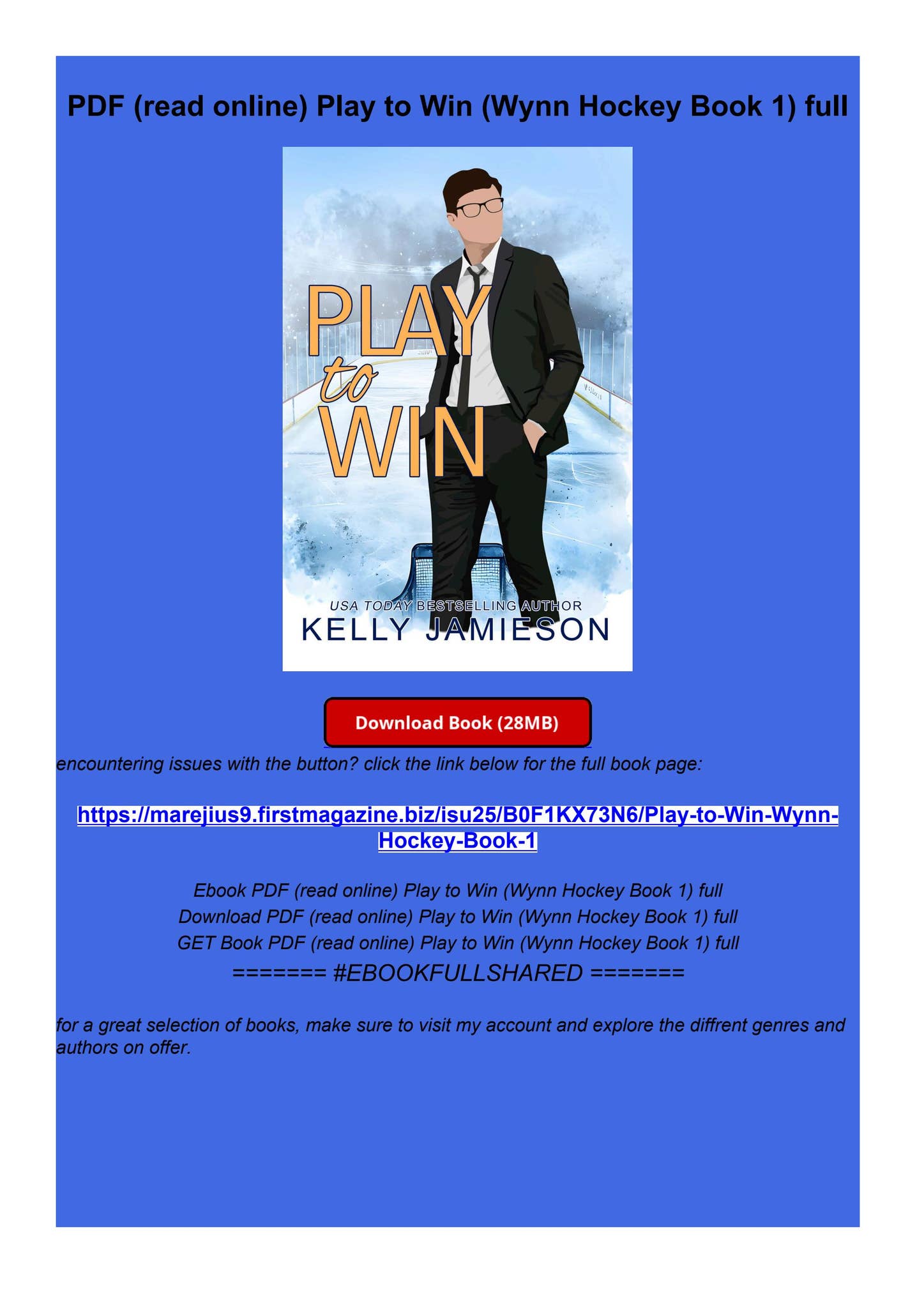 PDF (read online) Play to Win (Wynn Hockey Book 1) full by raynetaekknapp - Issuu