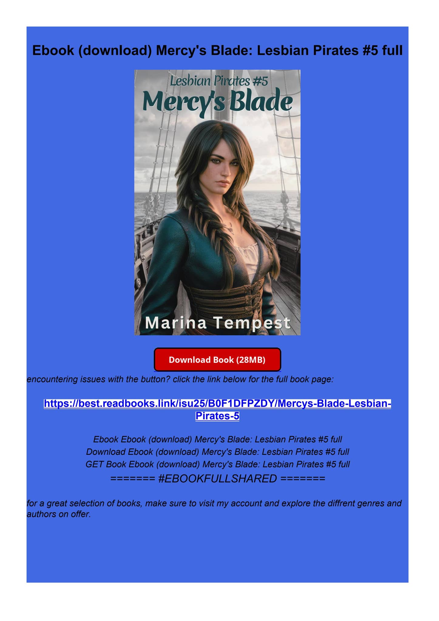 Ebook (download) Mercy's Blade: Lesbian Pirates #5 full by ...