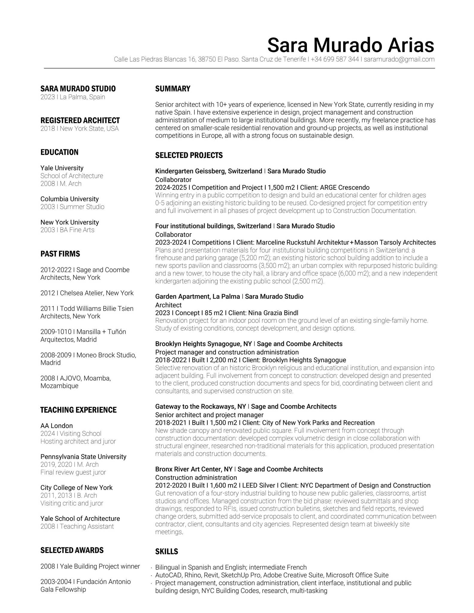 Resume by Sara Murado - Issuu