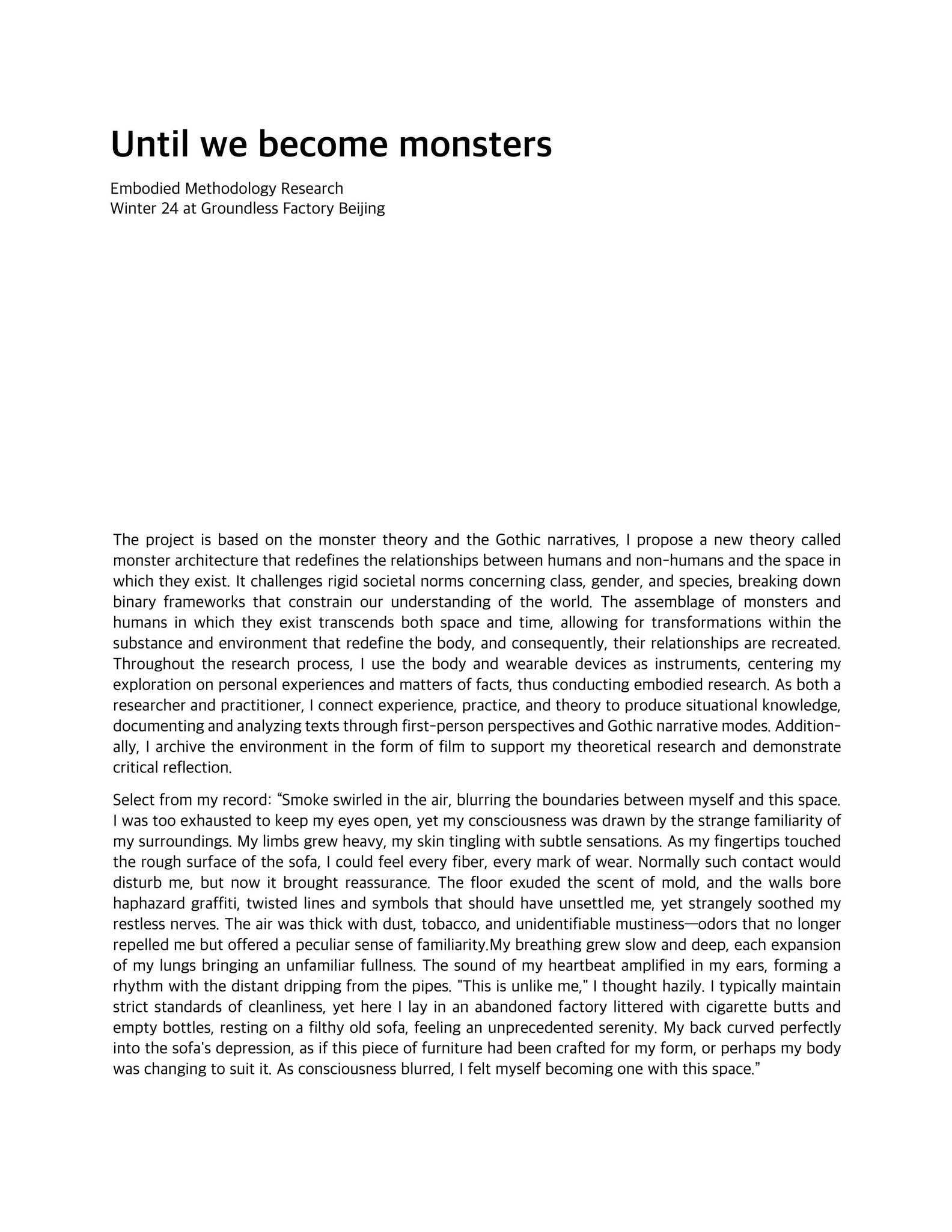 Until we become monsters by Eric Gilmore - Issuu