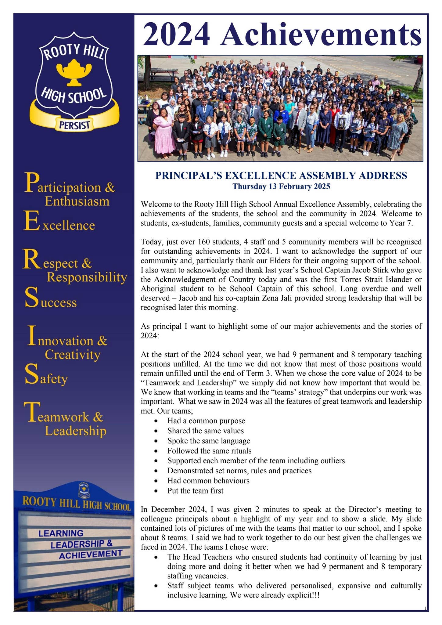 Rooty Hill High School - Excellence Assembly (2024 Achievements) by ...