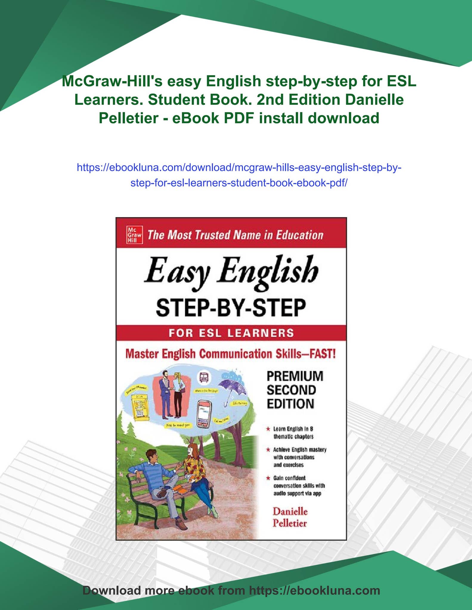Mcgraw-hill's easy english step-by-step for esl learners. student book. 2nd edition danielle ...