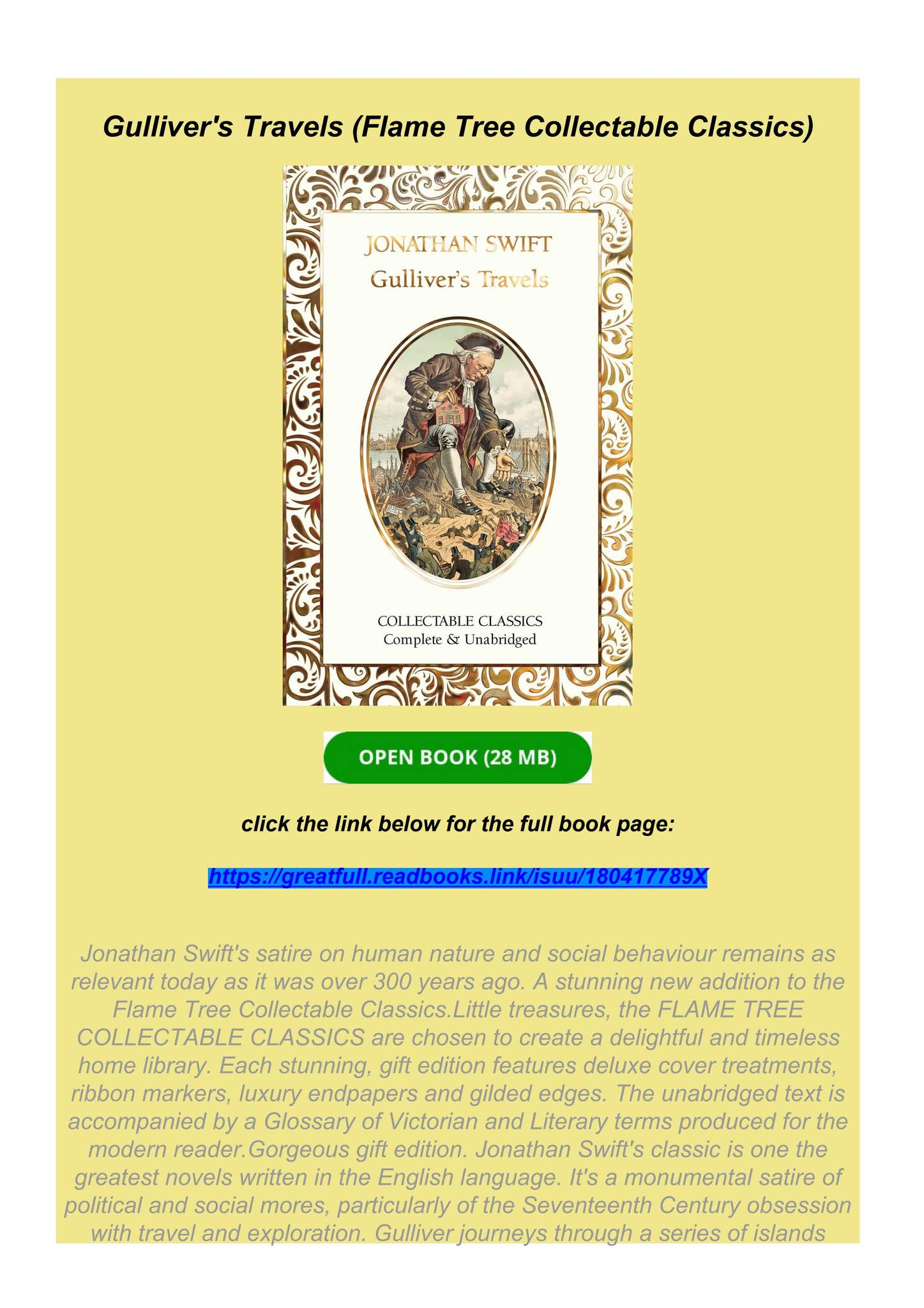 Gullivers-Travels-Flame-Tree-Collectable-Classics by solomonshepherd - Issuu
