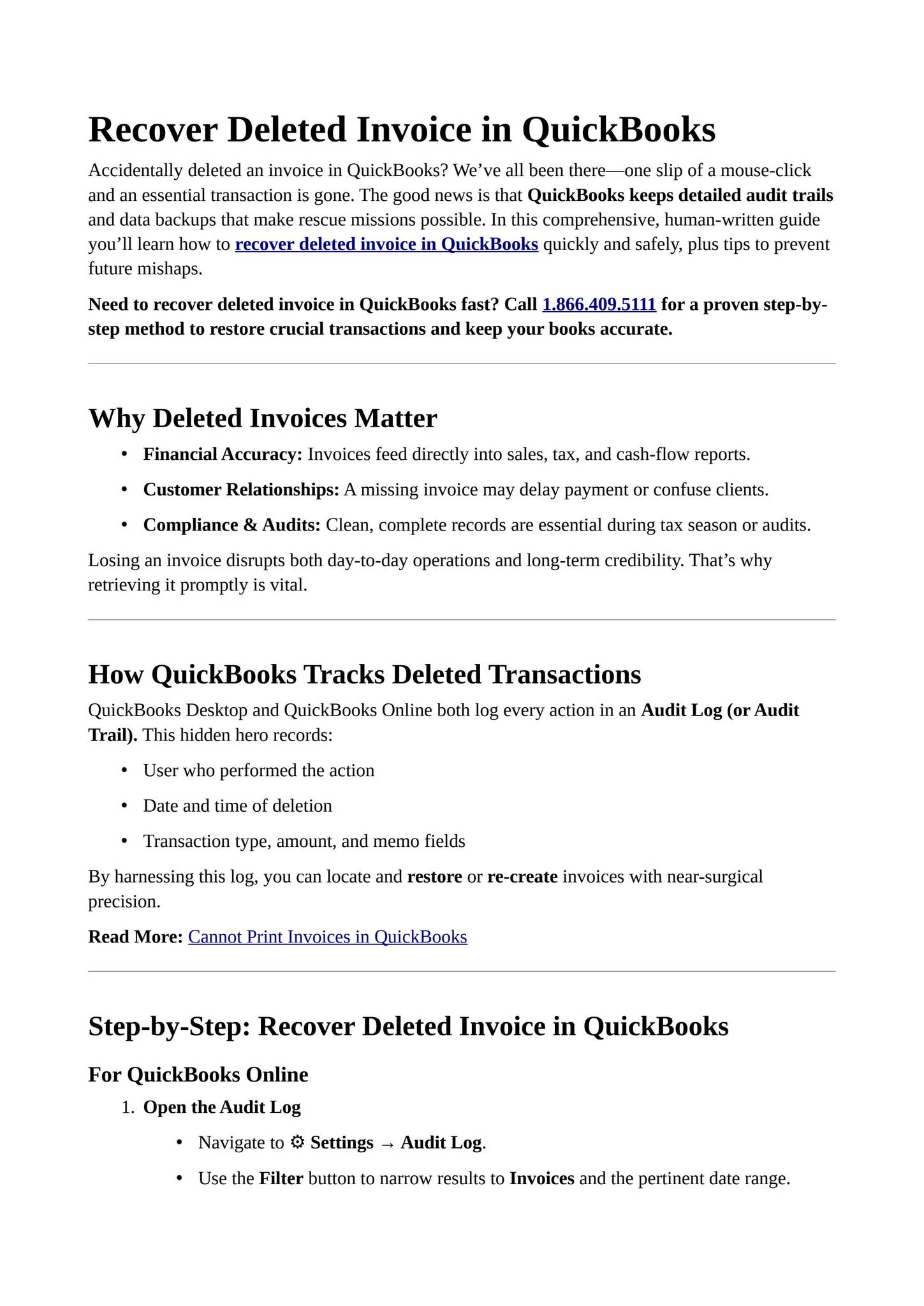 Recover Deleted Invoice in QuickBooks 2025 by willmark1995 - Issuu