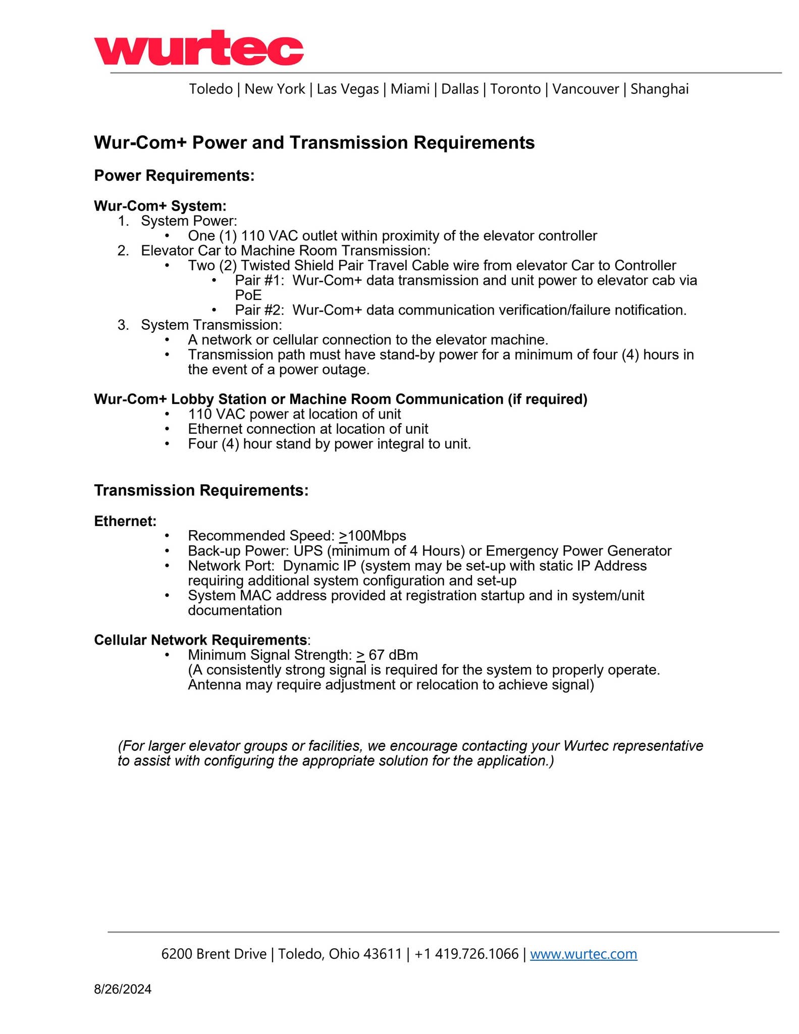 WUR-COM+ Site Requirements by Wurtec - Issuu