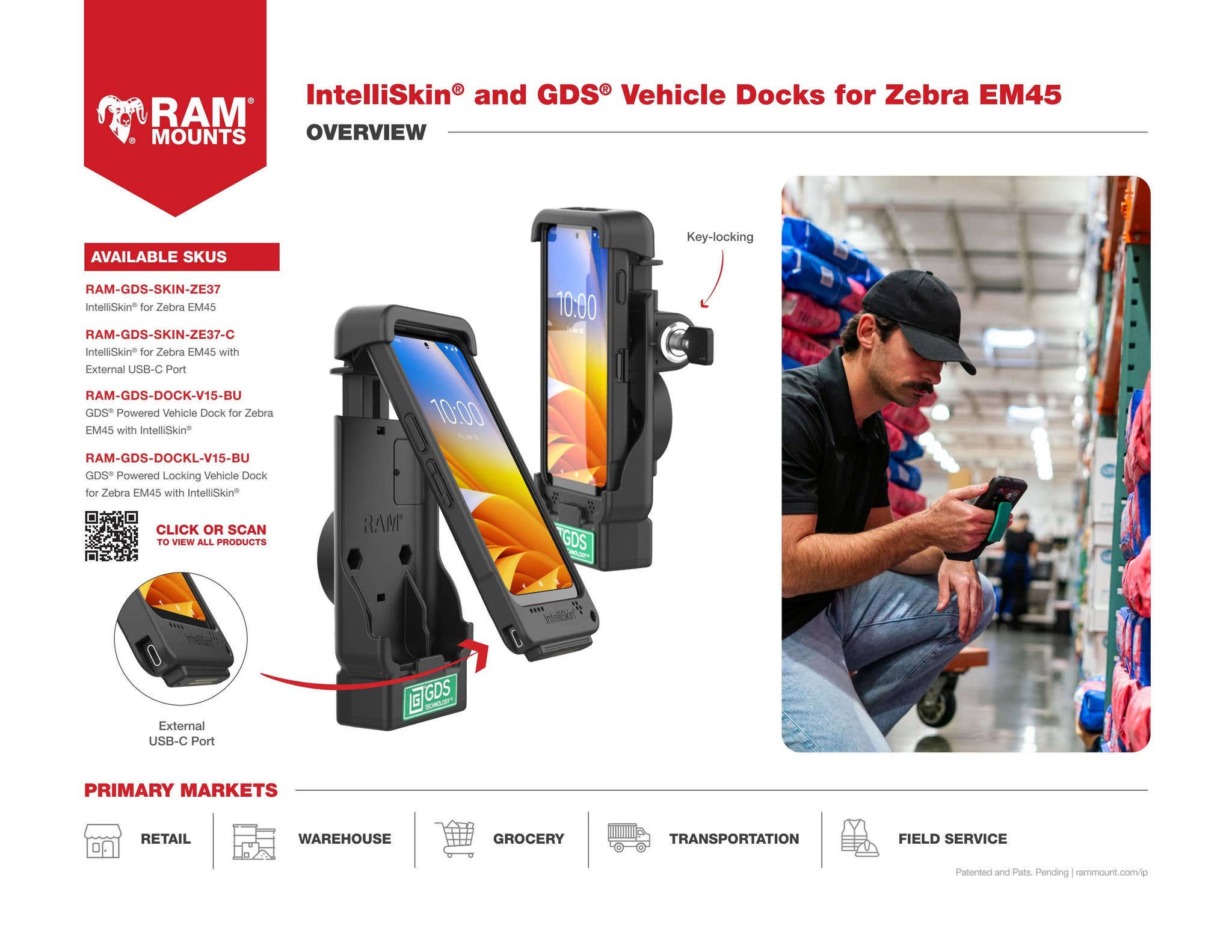 Buyers Guide: IntelliSkin® and GDS® Vehicle Docks for Zebra EM45 by RAM ...