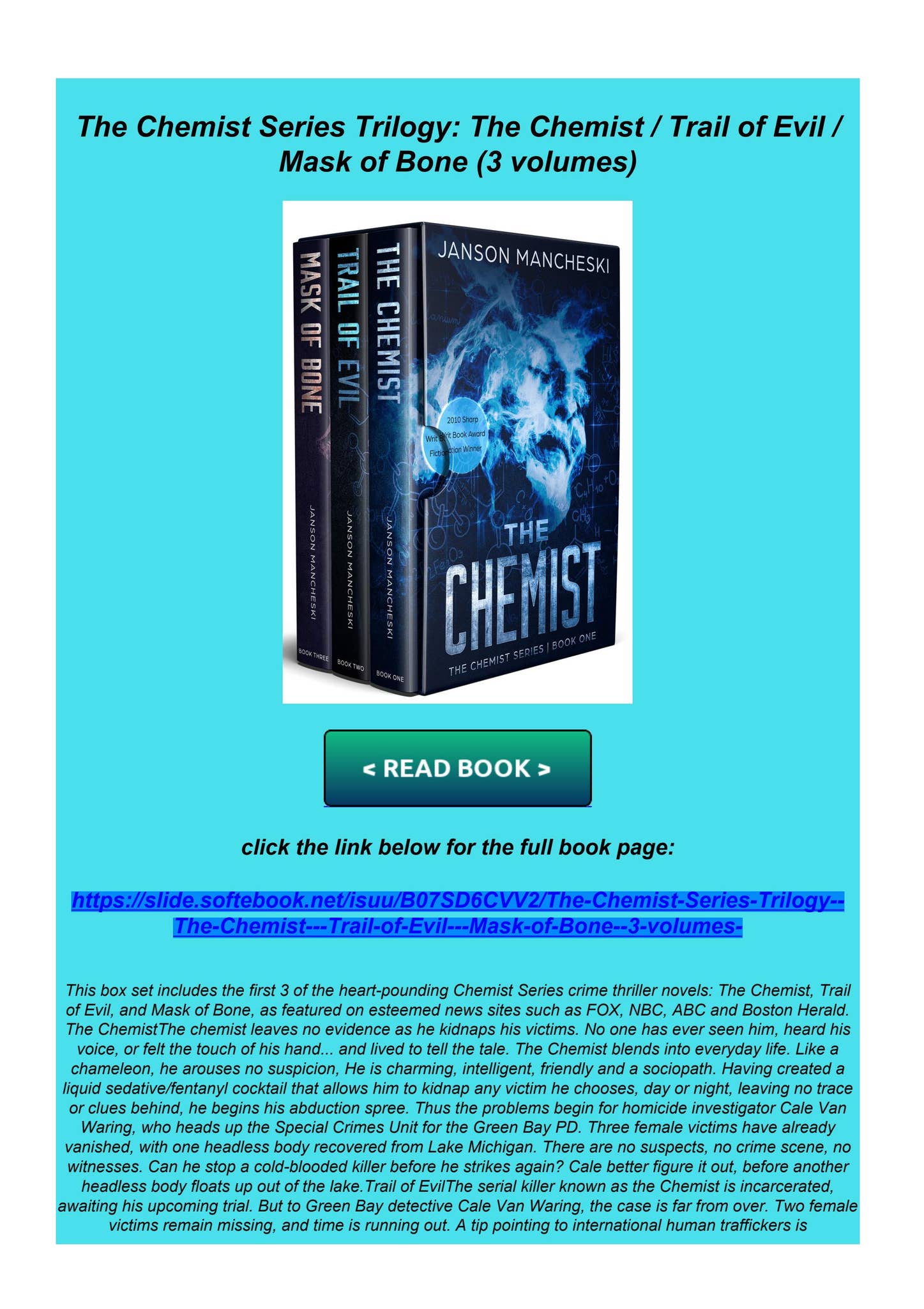 Ebook PDF The Chemist Series Trilogy: The Chemist / Trail of Evil ...