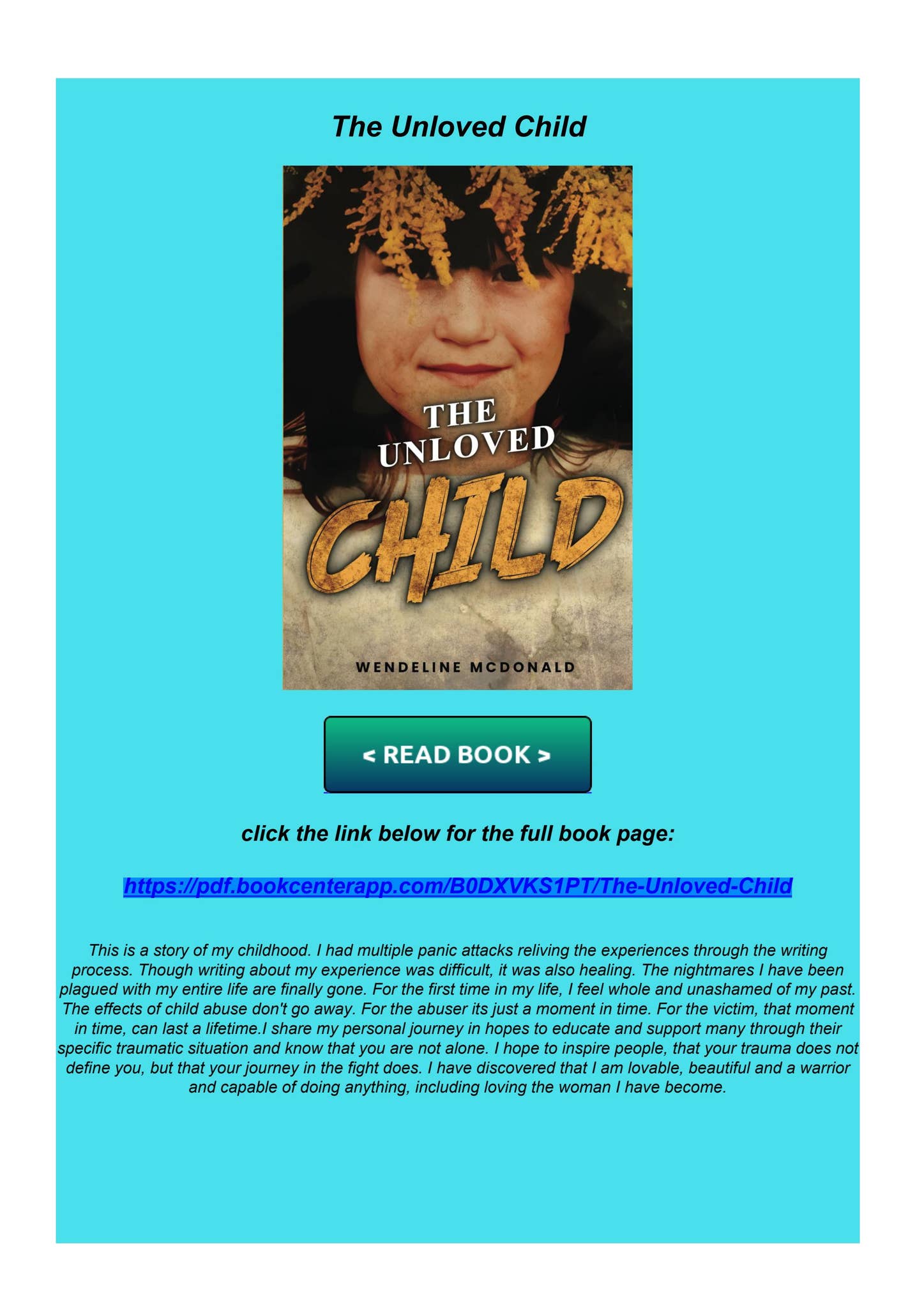 Ebook PDF The Unloved Child by phoebebrideperson - Issuu