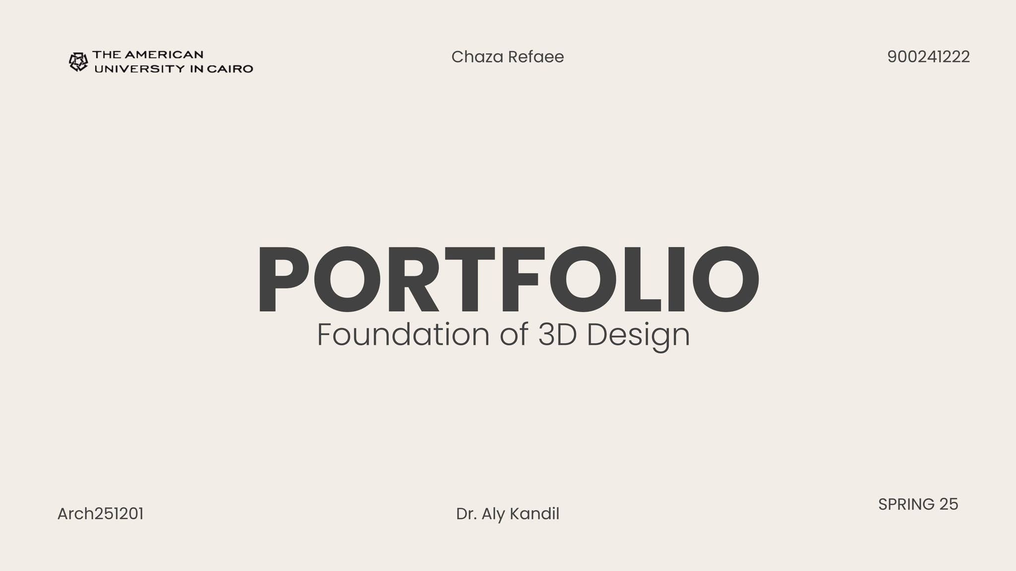 portfolio 3d final submition by Chaza Hatem Refaee - Issuu