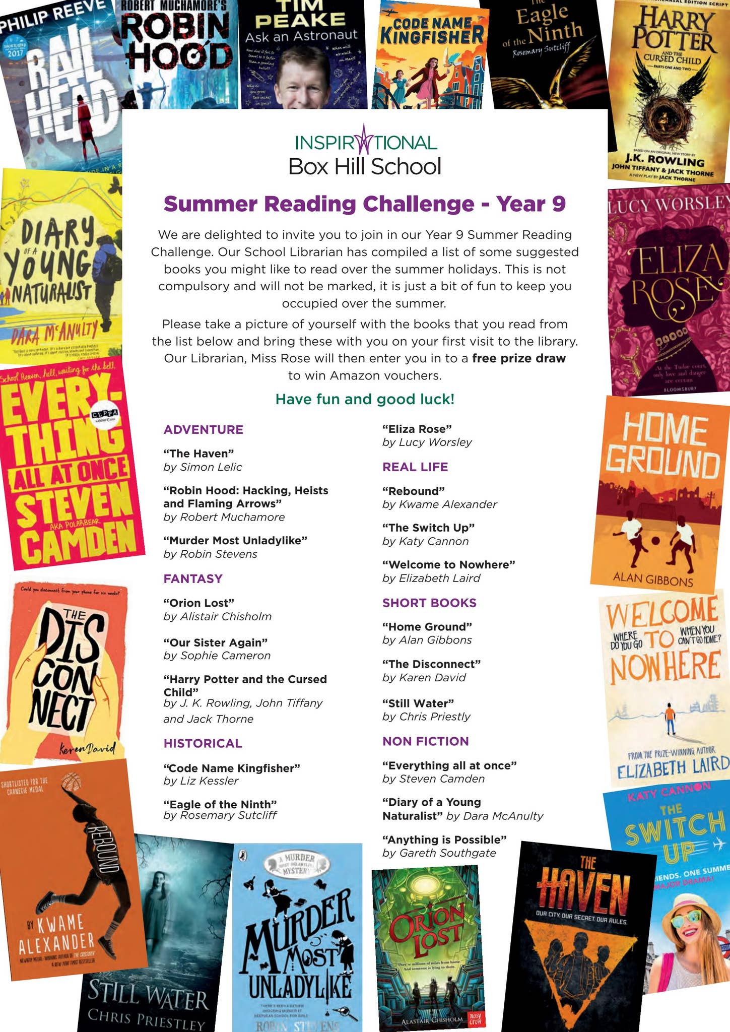 Reading Challenge - Year 9 by RGS Surrey Hills - Issuu