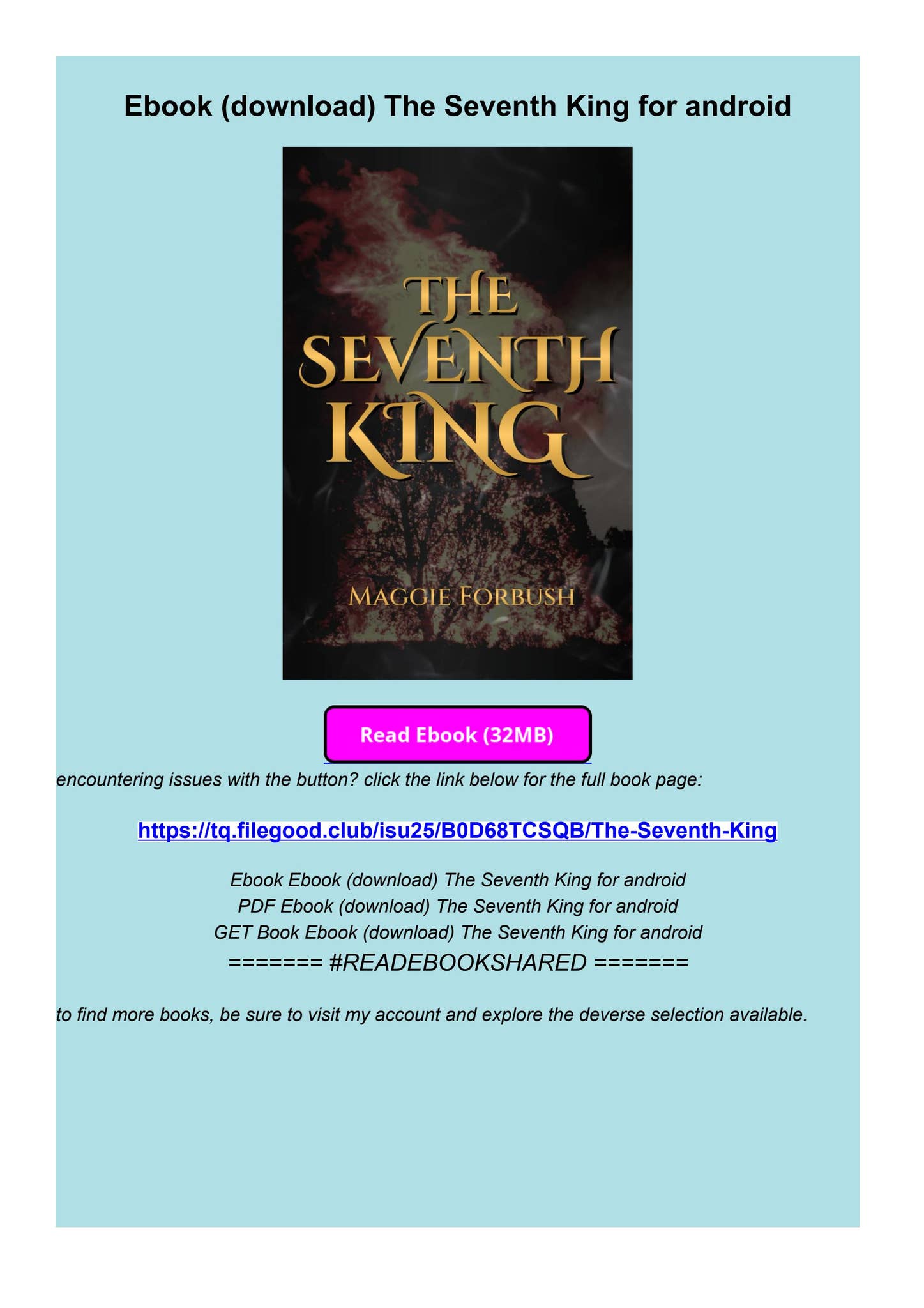 Ebook (download) The Seventh King for android by kierataekfleming - Issuu
