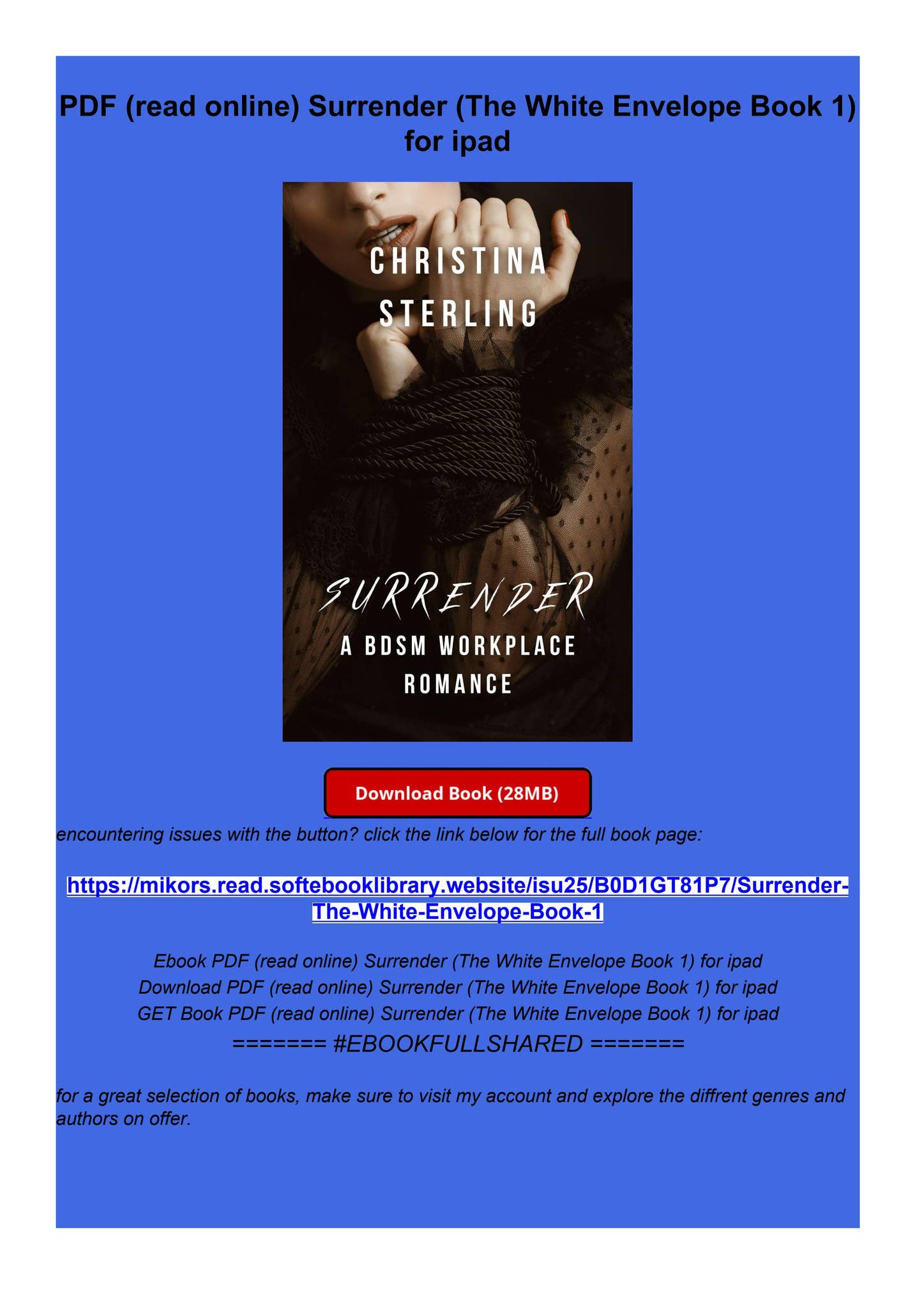 PDF (read online) Surrender (The White Envelope Book 1) for ipad by ...