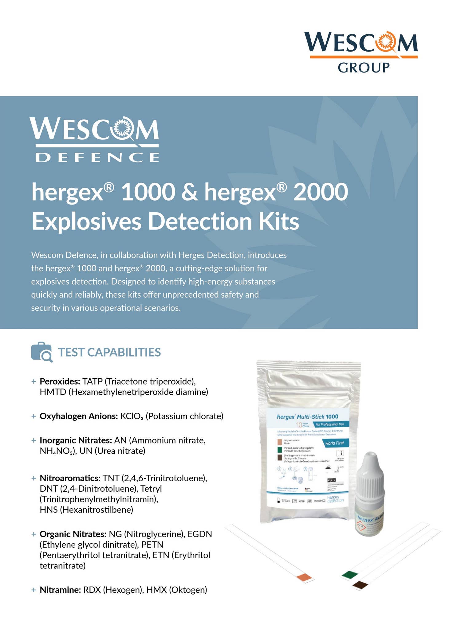 Explosives Detection Kit Herges by Wescom Group - Issuu