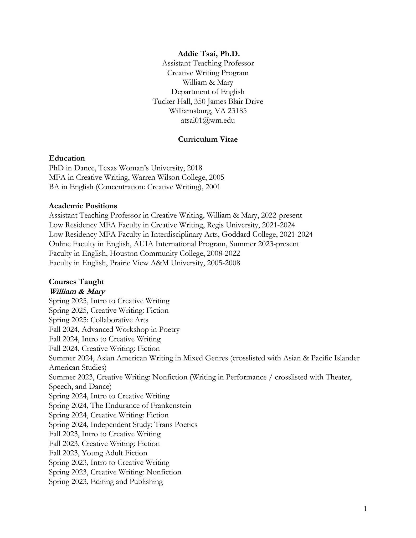Addie Tsai_CV_2025 by addiebtsai - Issuu