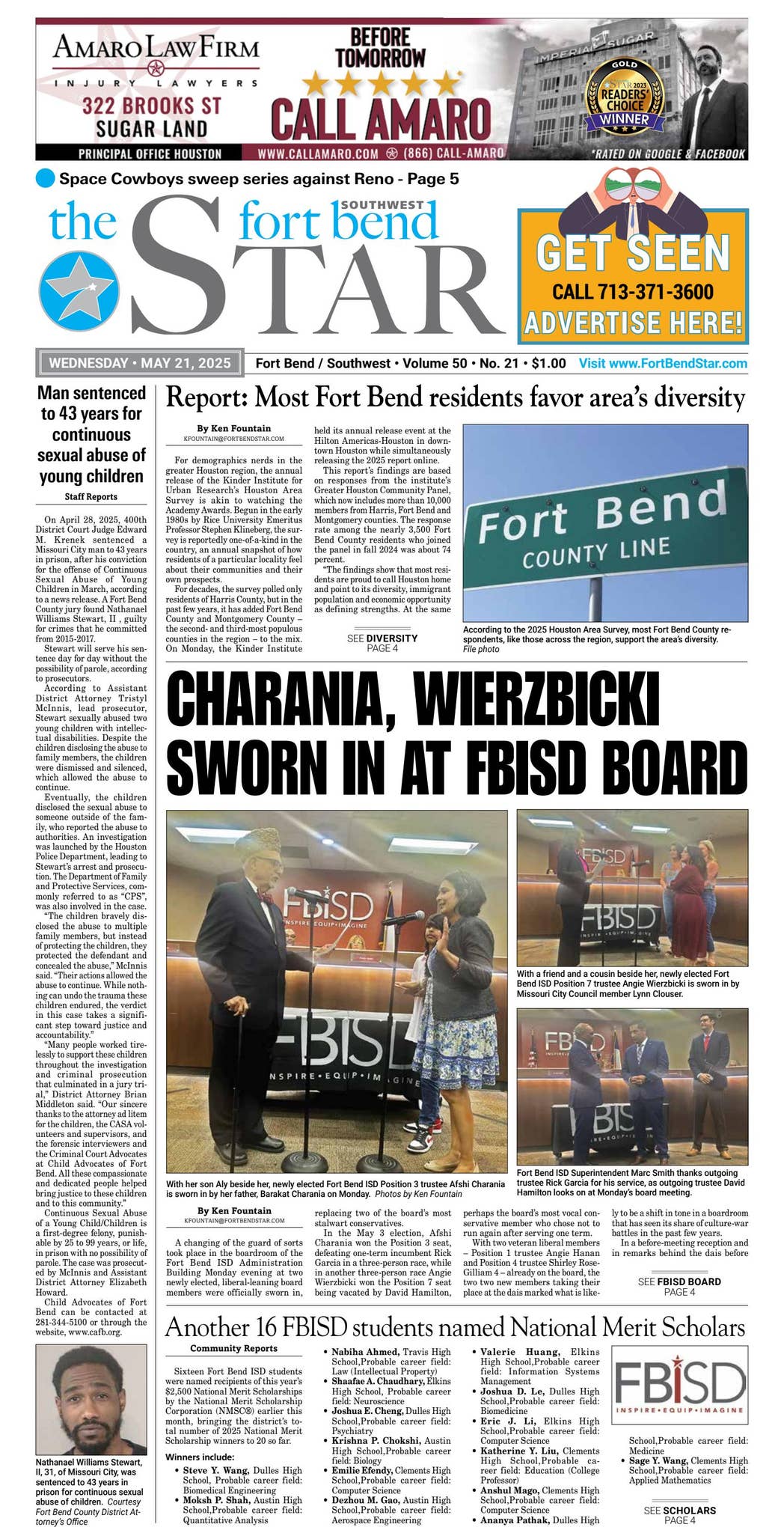 The 05-21-2025 Edition of The Fort Bend Star by Street Media - Issuu