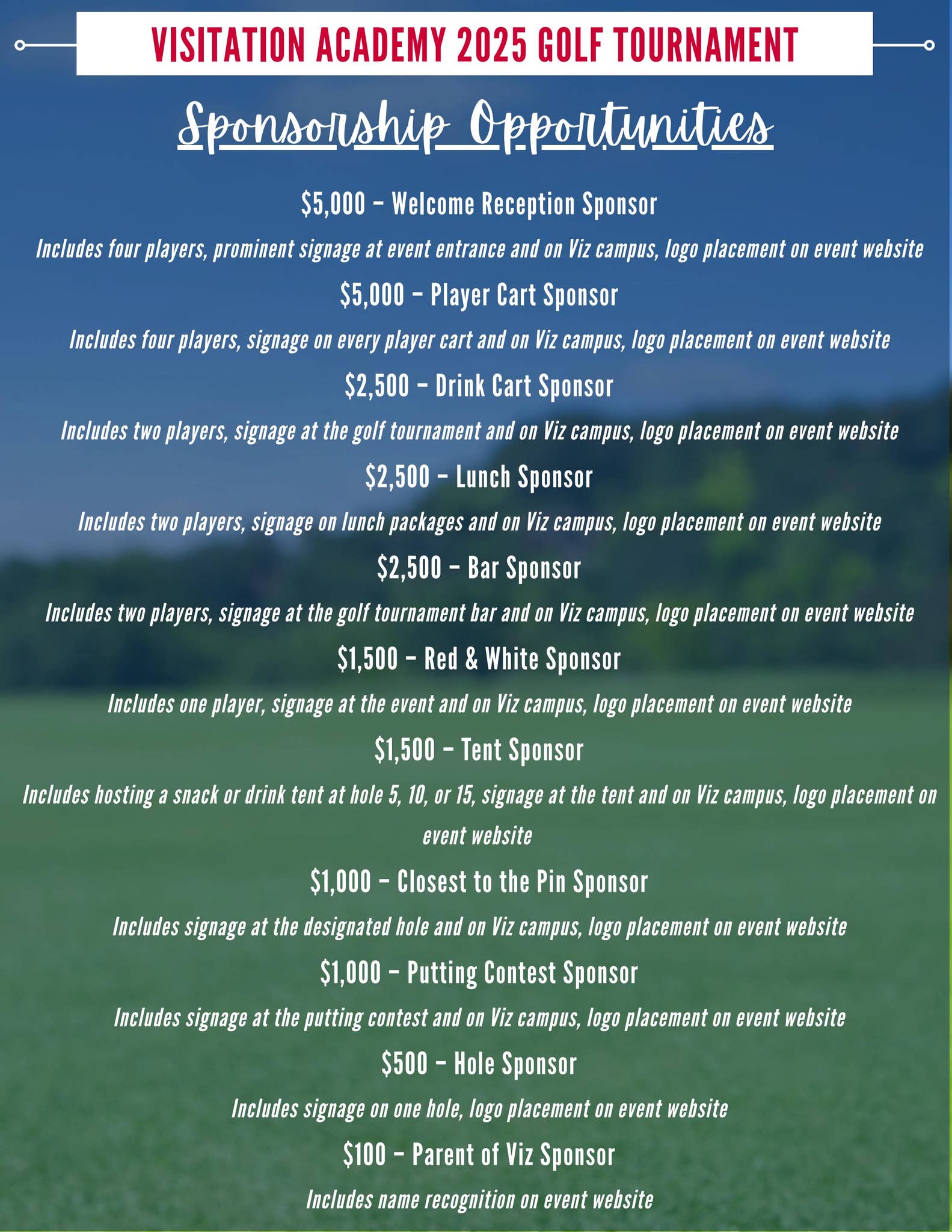 Golf 2025 Final Drafts by Visitation Academy - Issuu