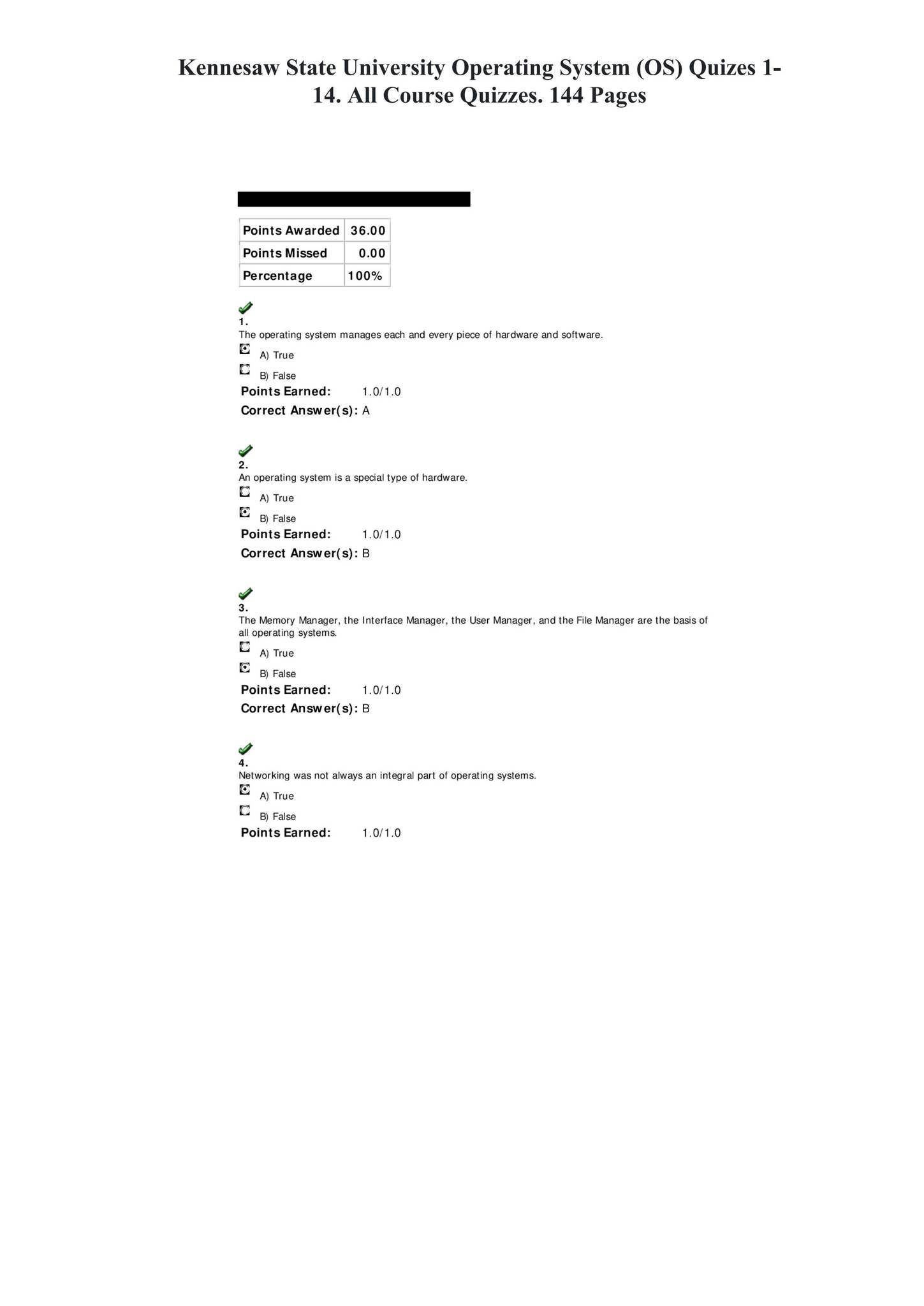 Operating System (OS) Quizes 1-14 | All Course Quizzes by ...