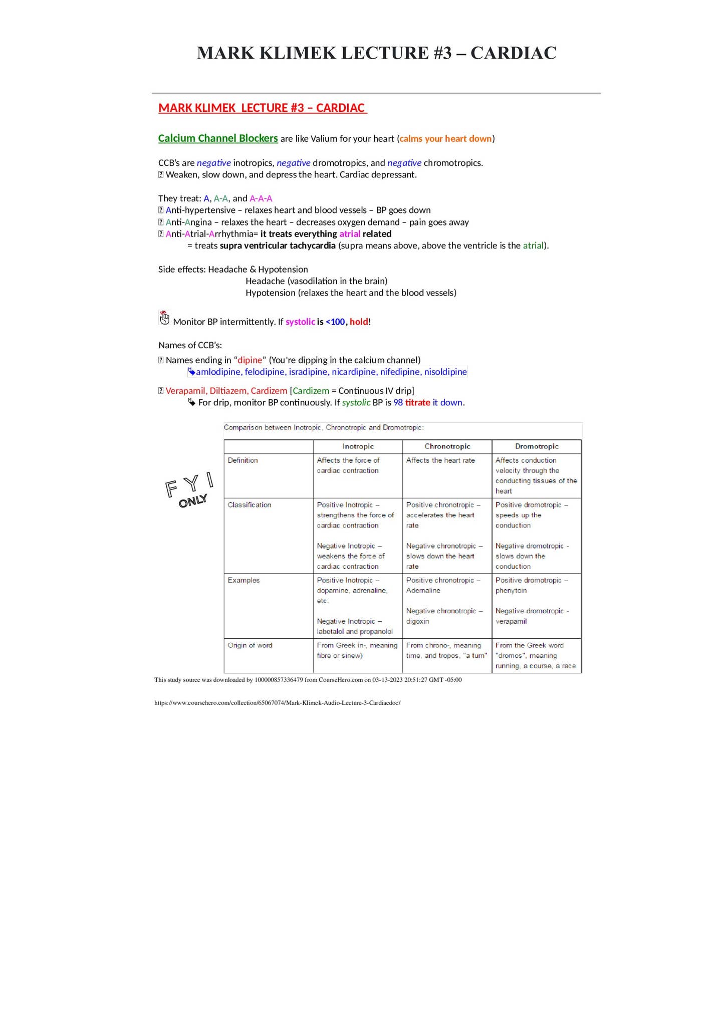 Mark Klimek Lecture #3 | Cardiac by Scholarfriends - Issuu