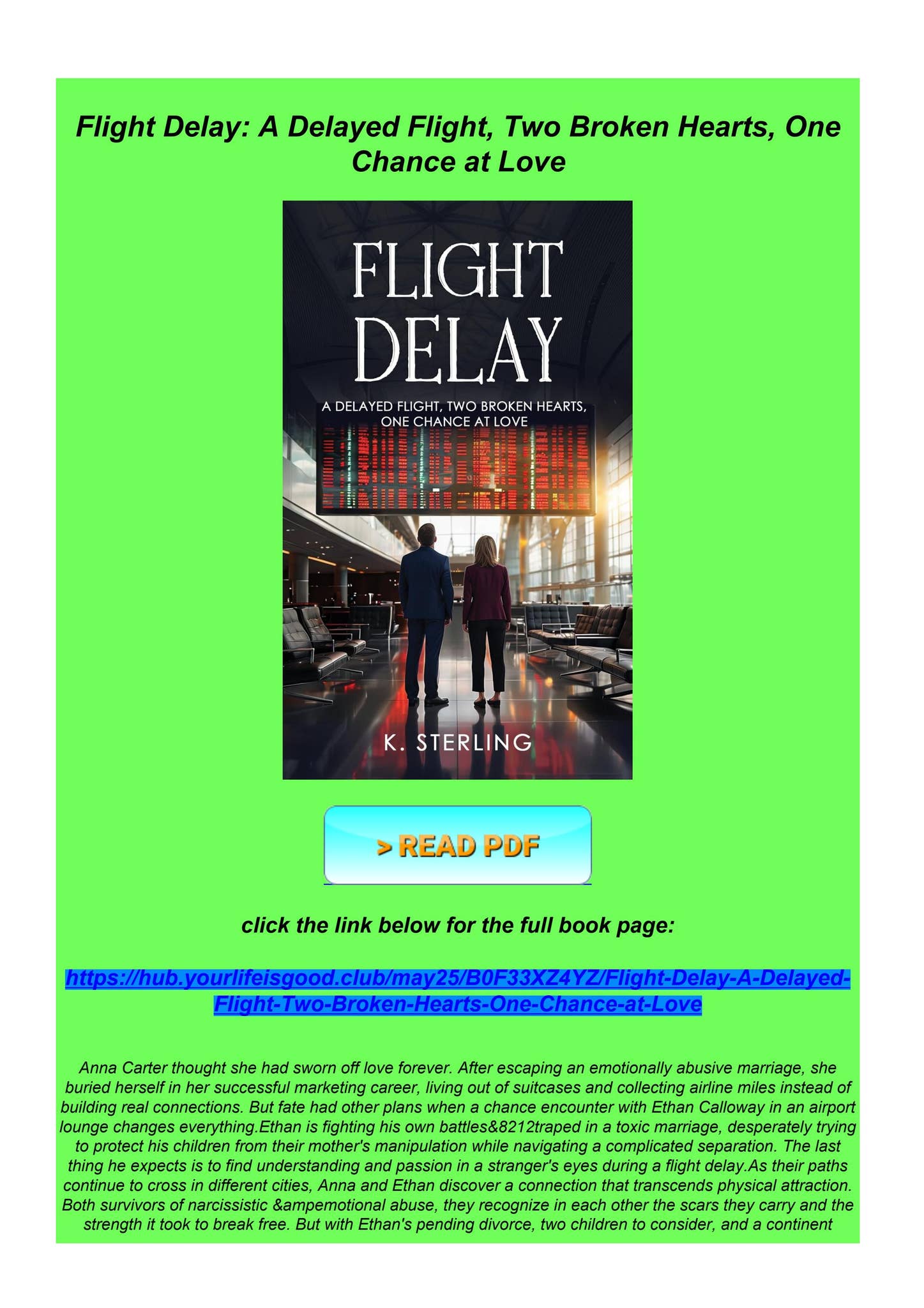 PDF_ Flight Delay: A Delayed Flight, Two Broken Hearts, One Chance at ...