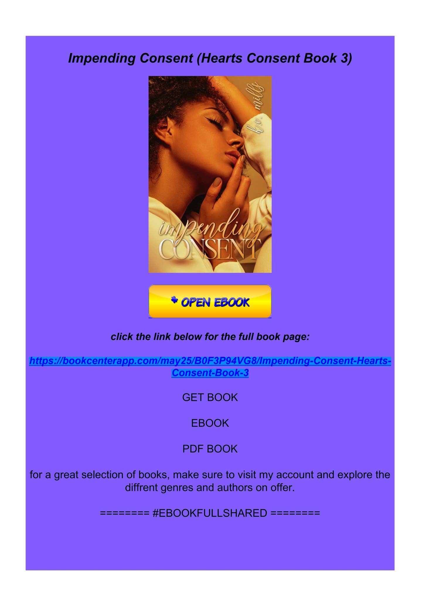 [PDF] Impending Consent (Hearts Consent Book 3) by lauramerritta - Issuu