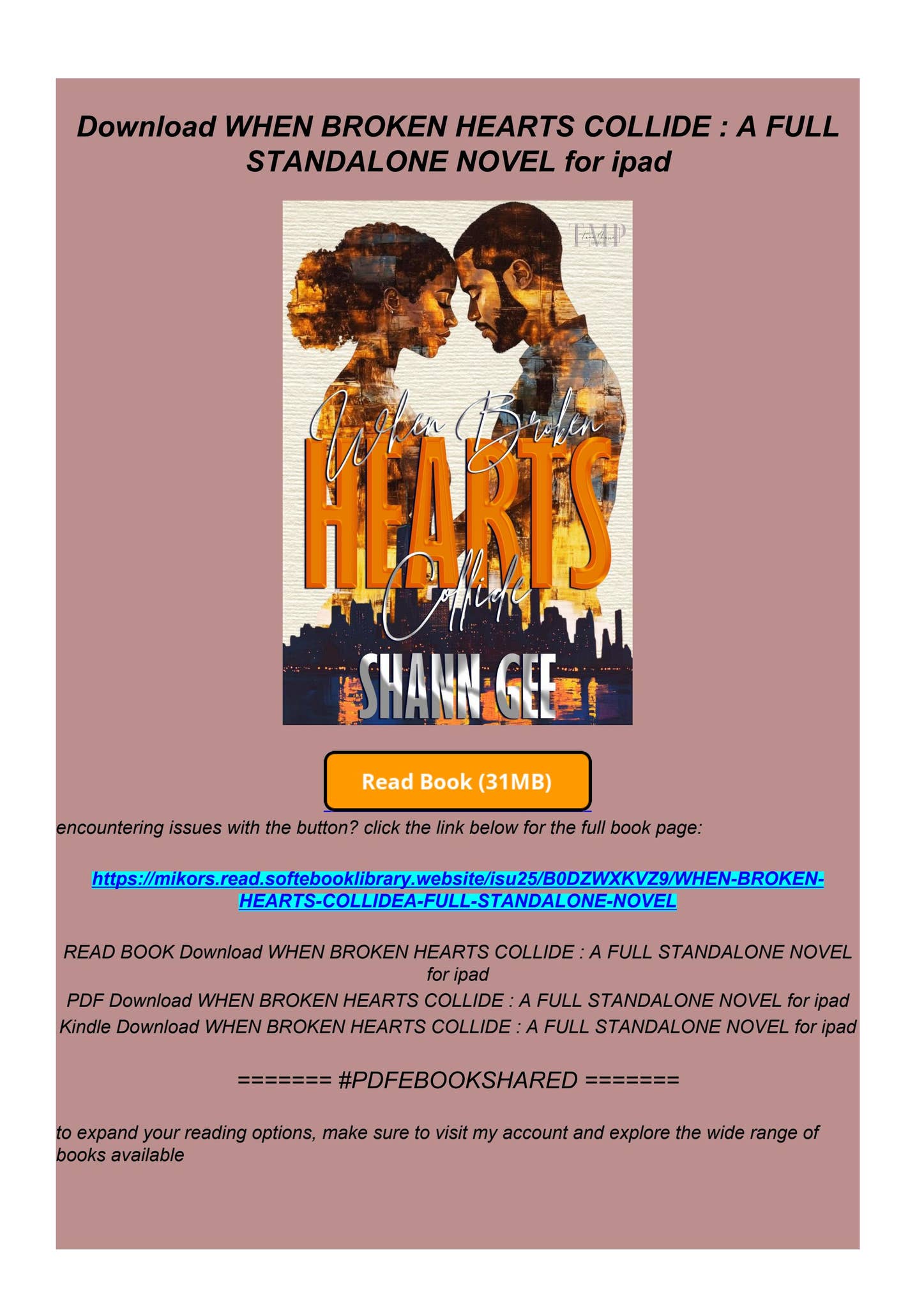 Download WHEN BROKEN HEARTS COLLIDE : A FULL STANDALONE NOVEL for ipad ...