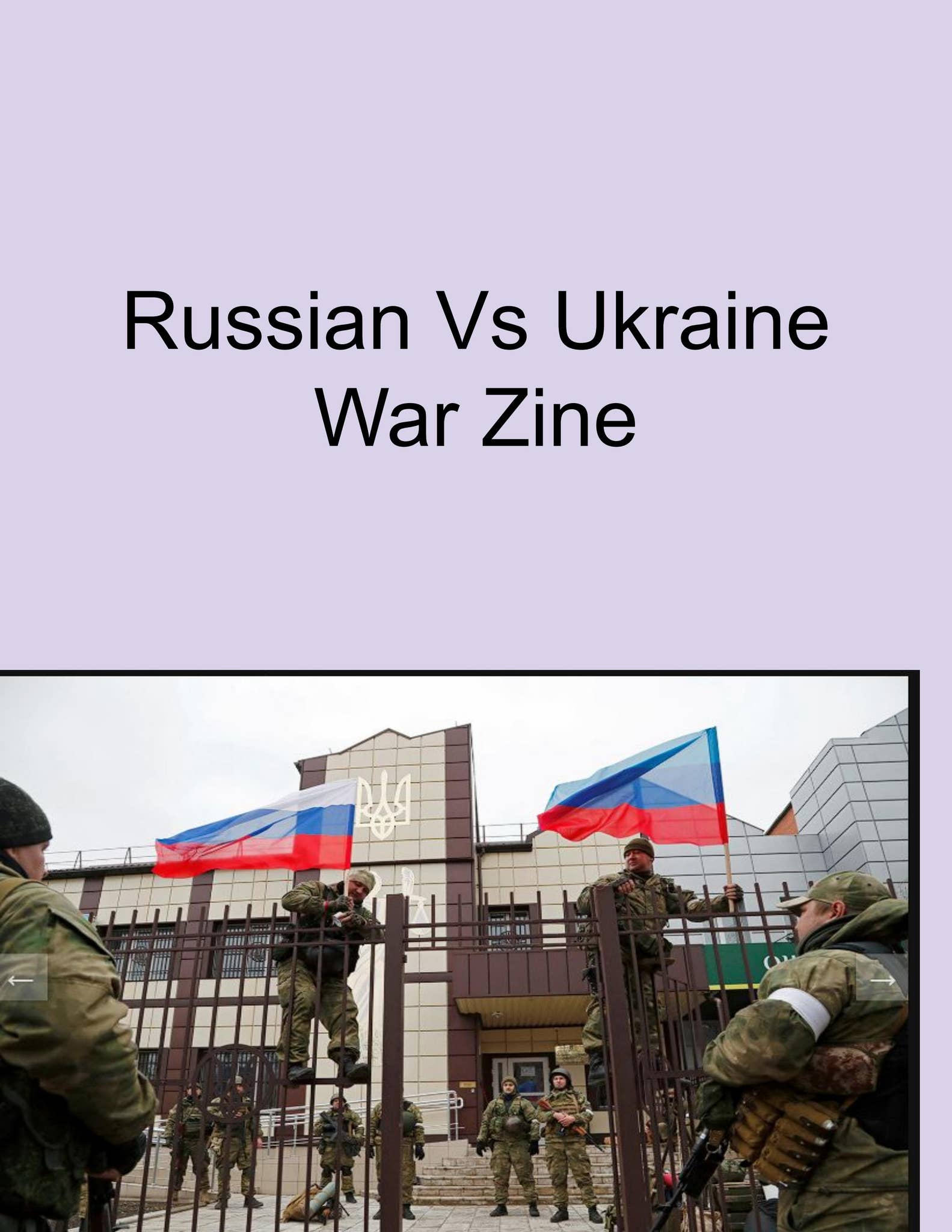 "Russian Vs Ukraine War Zine" by Walter Coelho by Laura Boles - Issuu