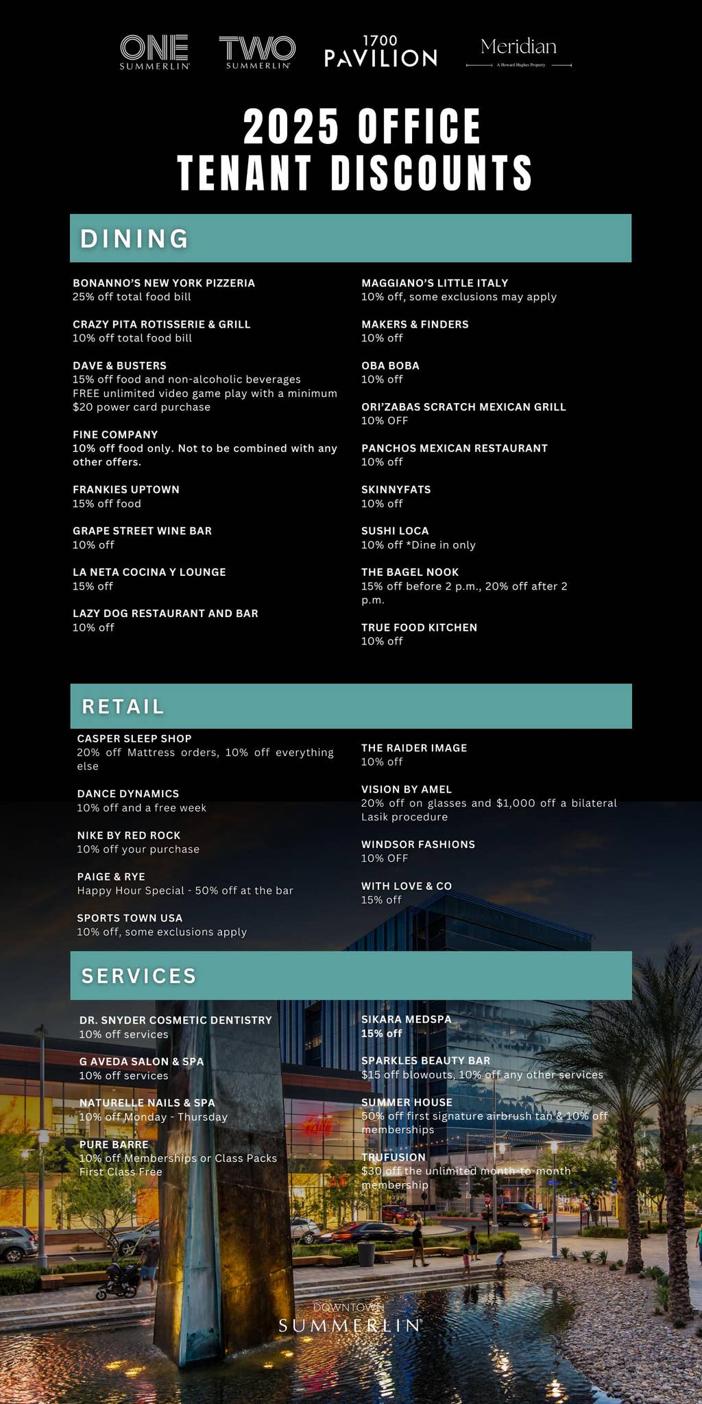 2025 Office Tenant Discount Sheet (2) by Summerlin - Issuu