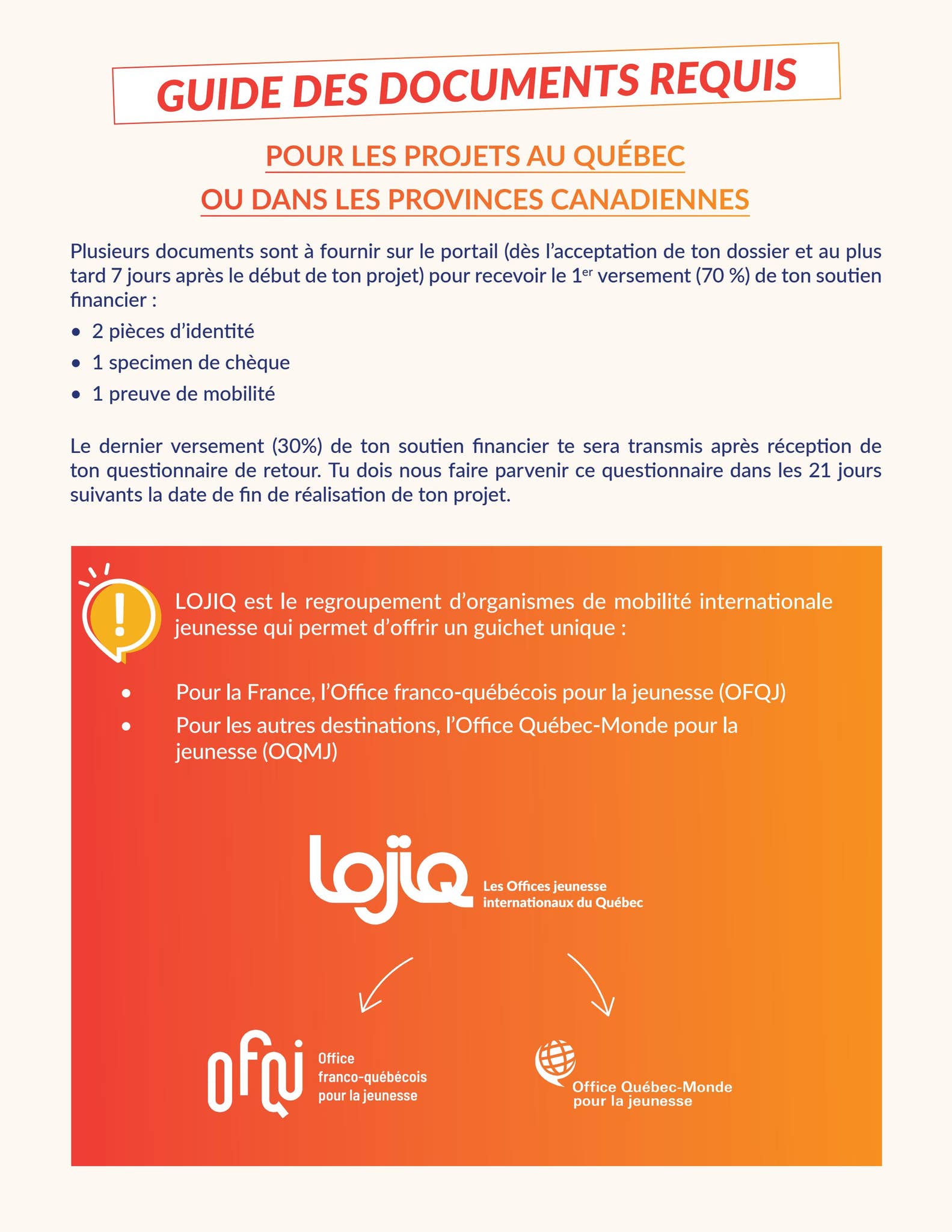 Guide documents requis - Projets au Québec et Canada by LOJIQ - Les ...