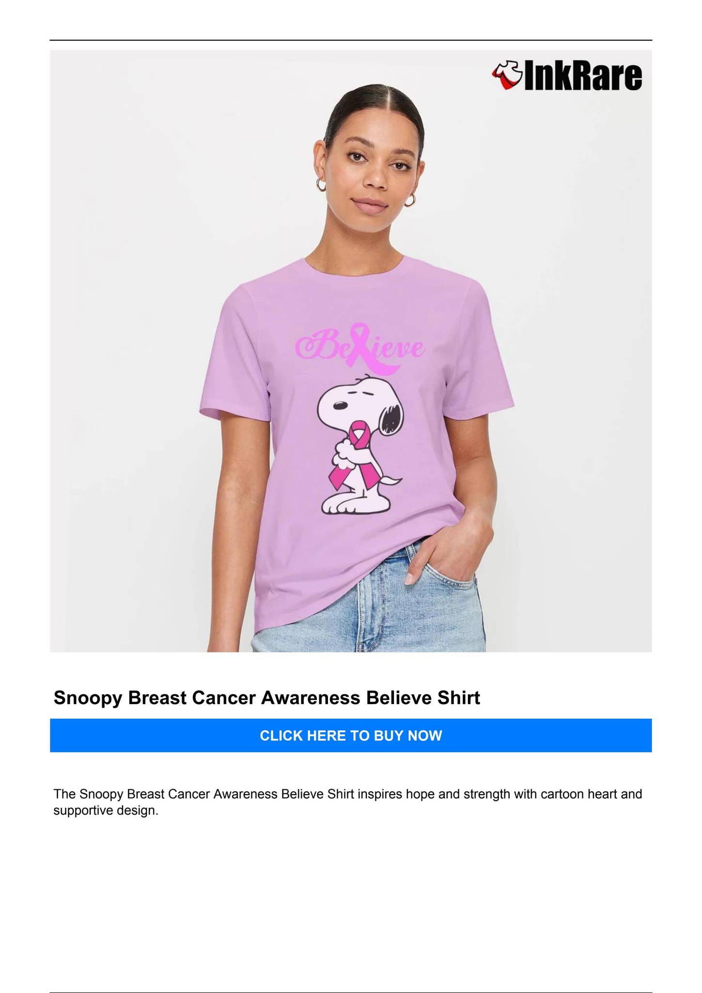 Snoopy Breast Cancer Awareness Believe Shirt by Teelub - Issuu