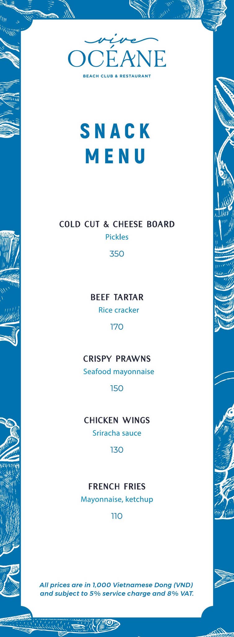 Vive Oceane Snack Menu by hyattregencydanangresortandspa - Issuu