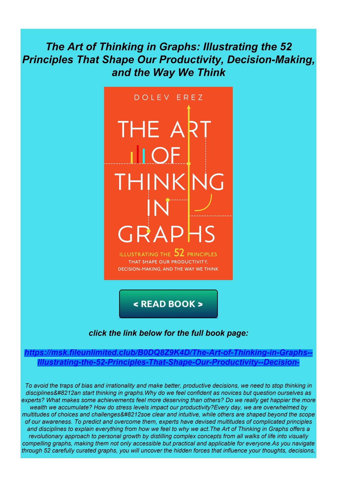 GEt PDF The Art of Thinking in Graphs: Illustrating the 52 Principles ...