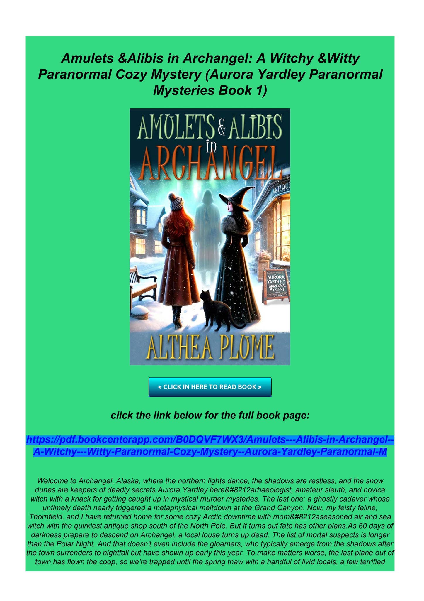 Ebook PDF Amulets & Alibis in Archangel: A Witchy & Witty Paranormal Cozy Mystery (Aurora ...