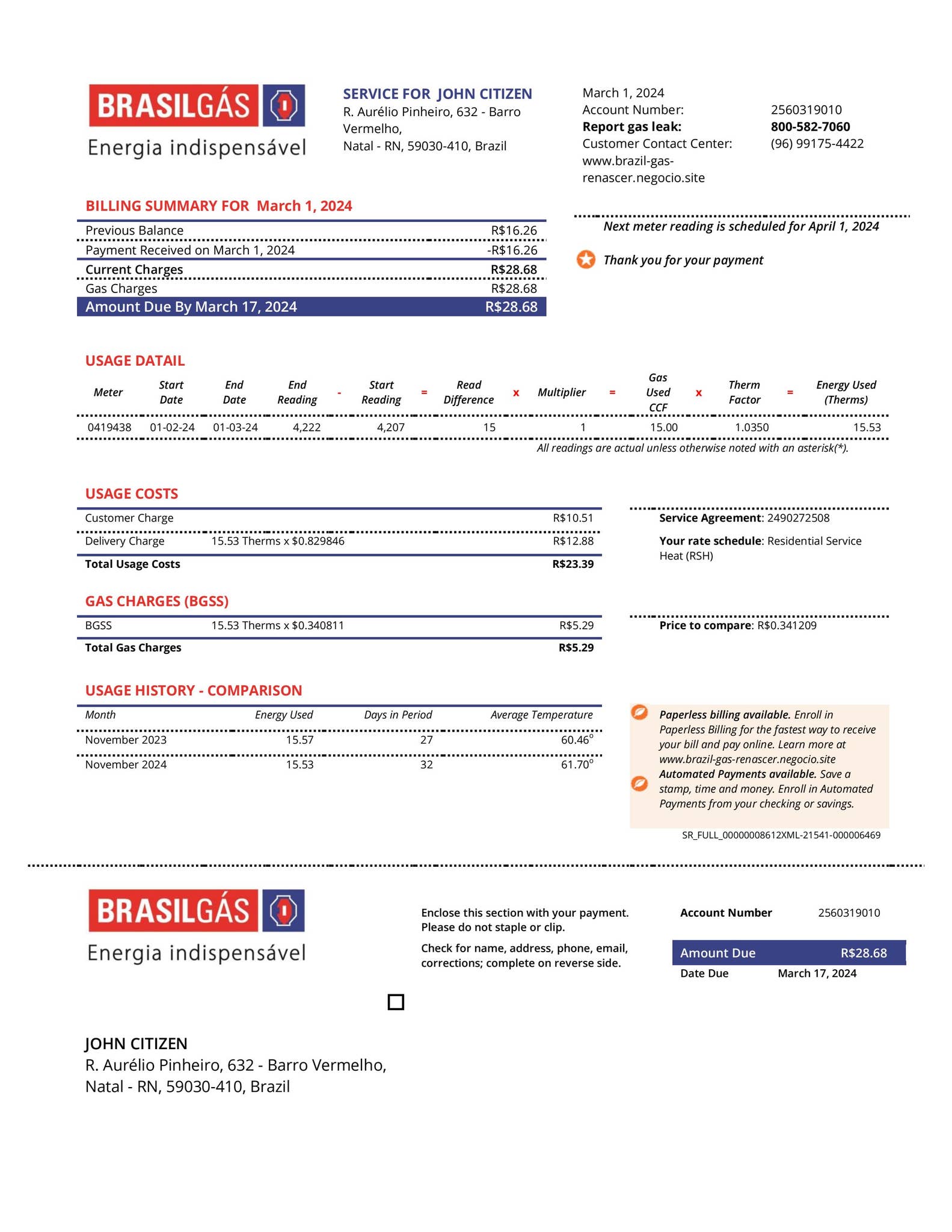 Brazil Gas utility bill by zag N - Issuu