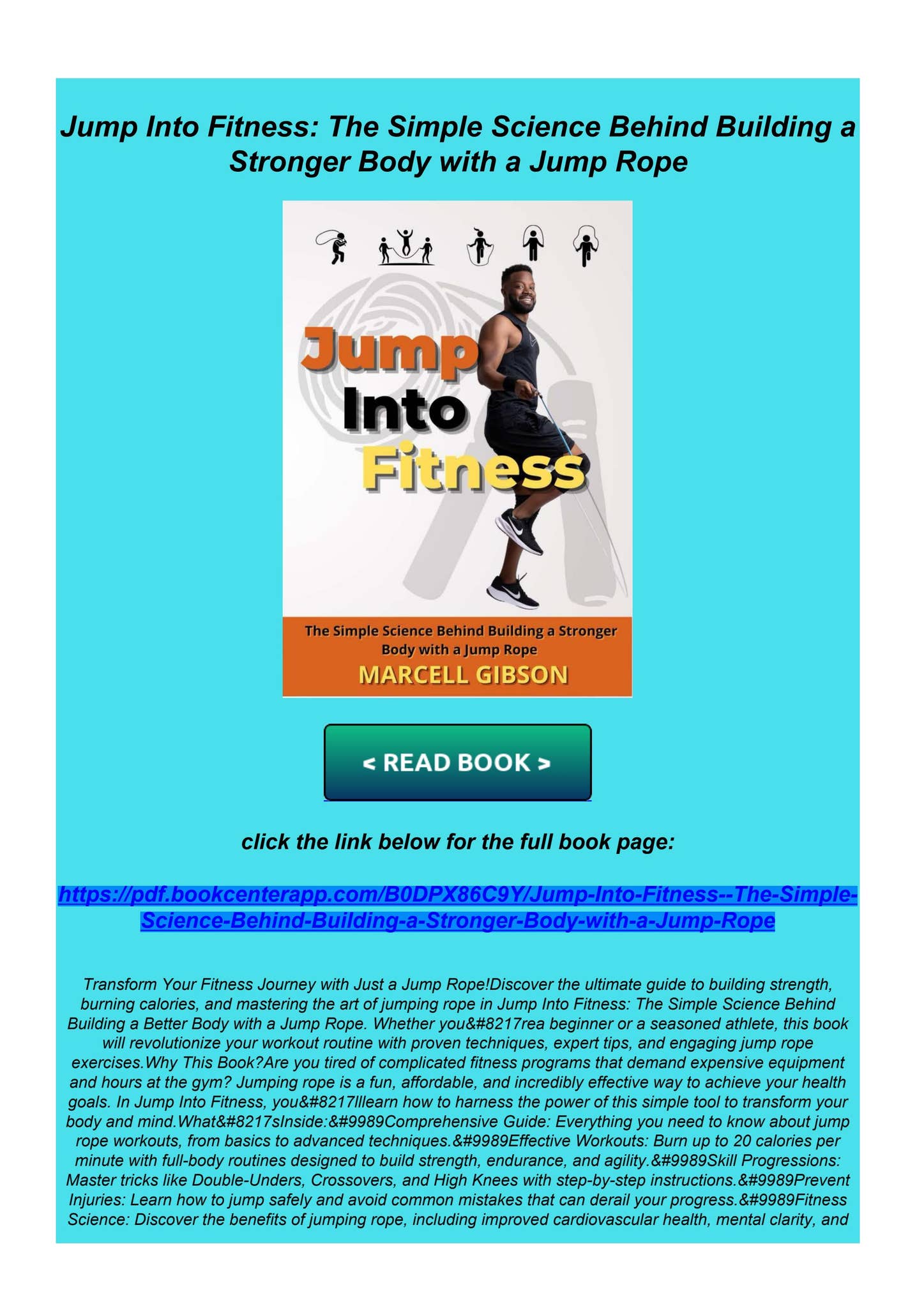 PDF Read Jump Into Fitness: The Simple Science Behind Building a ...