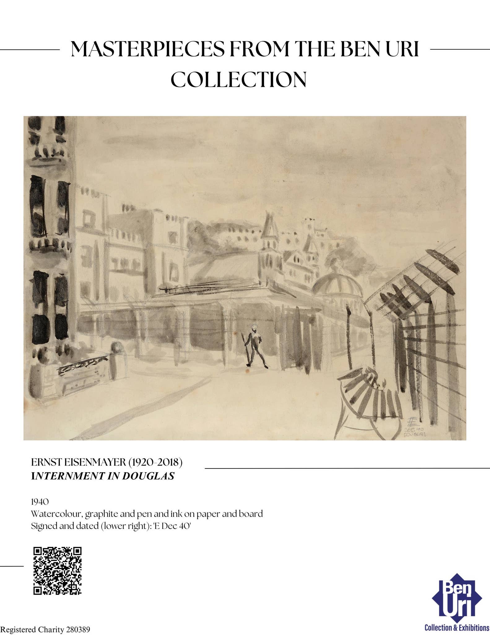 Masterpieces of the Ben Uri Collection - ERNST EISENMAYER (1920-2018) INTERNMENT IN DOUGLAS by ...