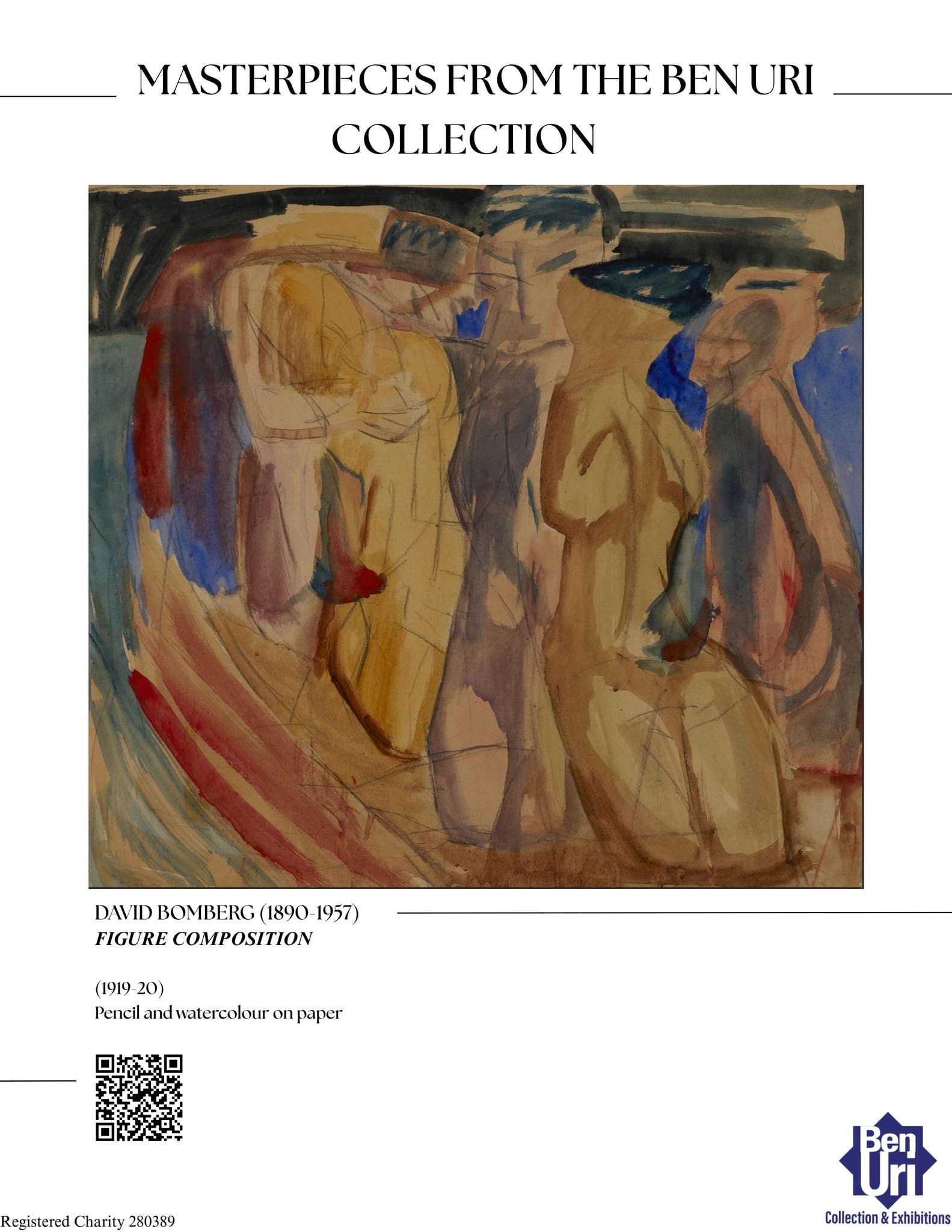 Masterpieces of the Ben Uri Collection - DAVID BOMBERG (1890-1957) FIGURE COMPOSITION by Ben Uri ...