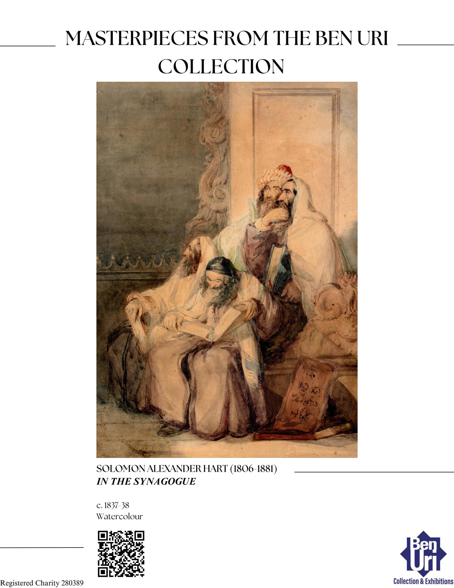 Masterpieces of the Ben Uri Collection - SOLOMON ALEXANDER HART (1806-1881) IN THE SYNAGOGUE by ...