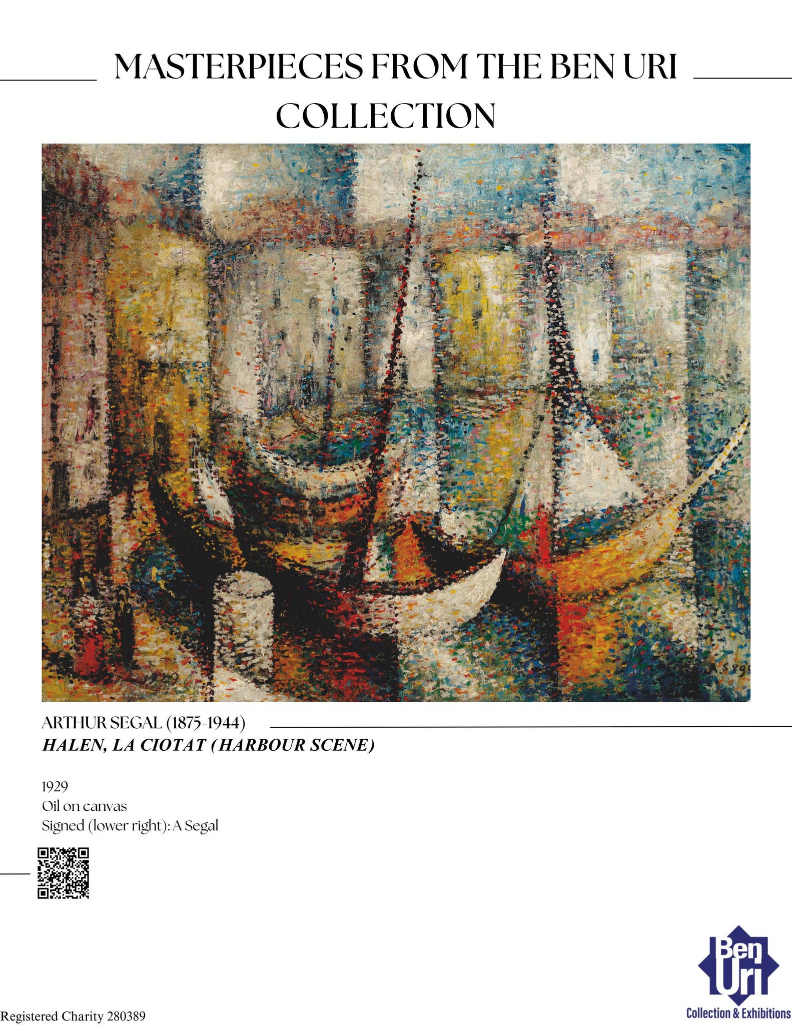 Masterpieces of the Ben Uri Collection - ARTHUR SEGAL (1875-1944) HALEN, LA CIOTAT (HARBOUR ...