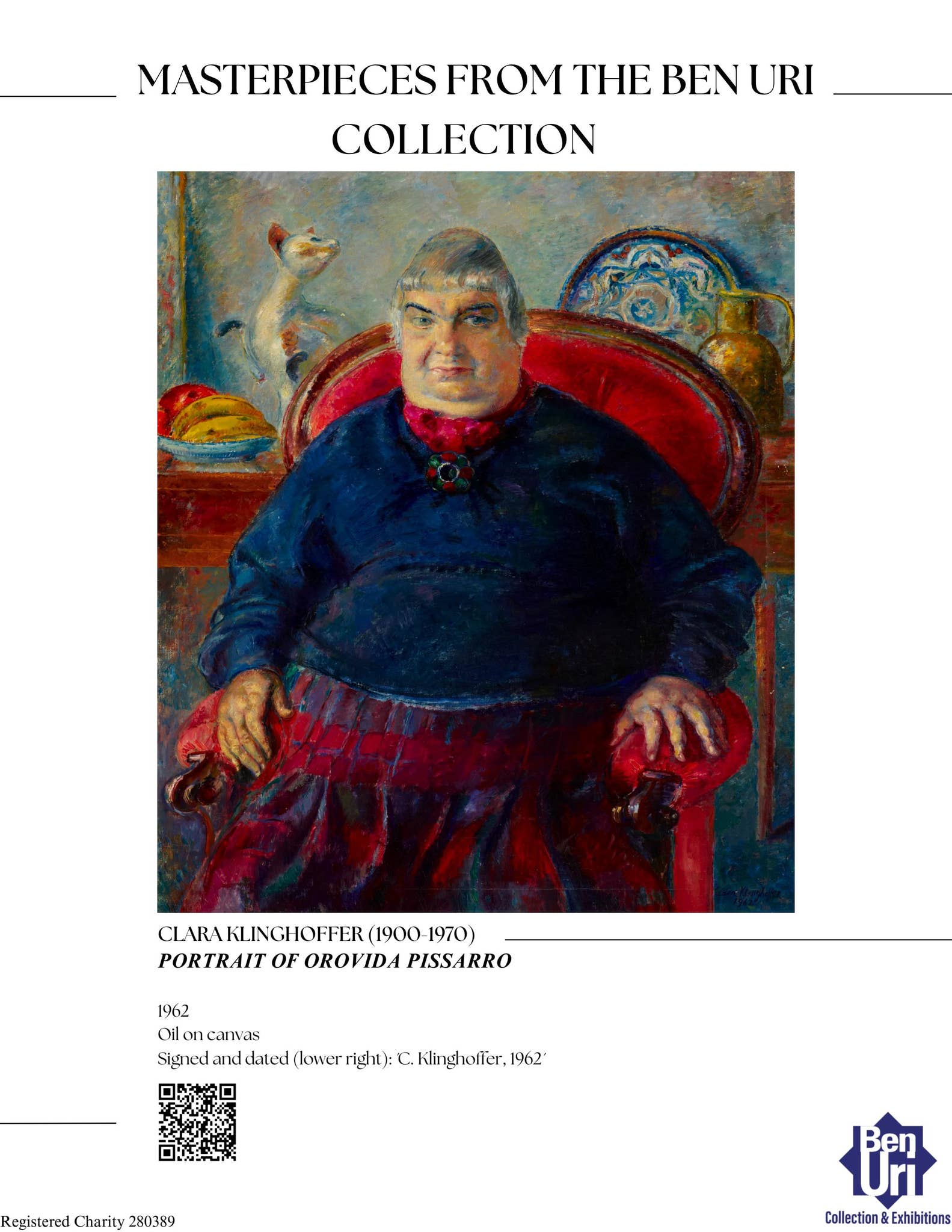 Masterpieces of the Ben Uri Collection - CLARA KLINGHOFFER (1900-1970) PORTRAIT OF OROVIDA ...