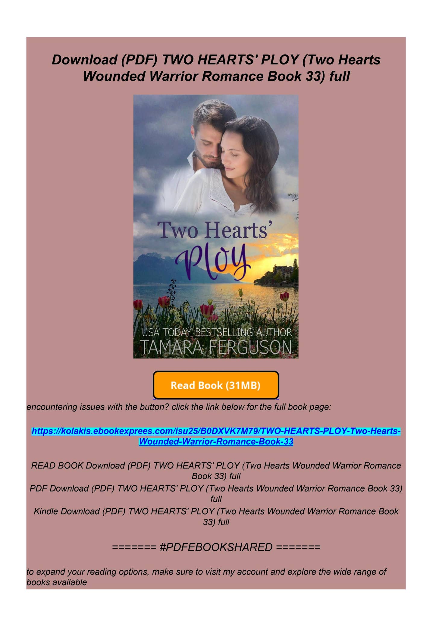 Download (PDF) TWO HEARTS' PLOY (Two Hearts Wounded Warrior Romance Book 33) full by ...