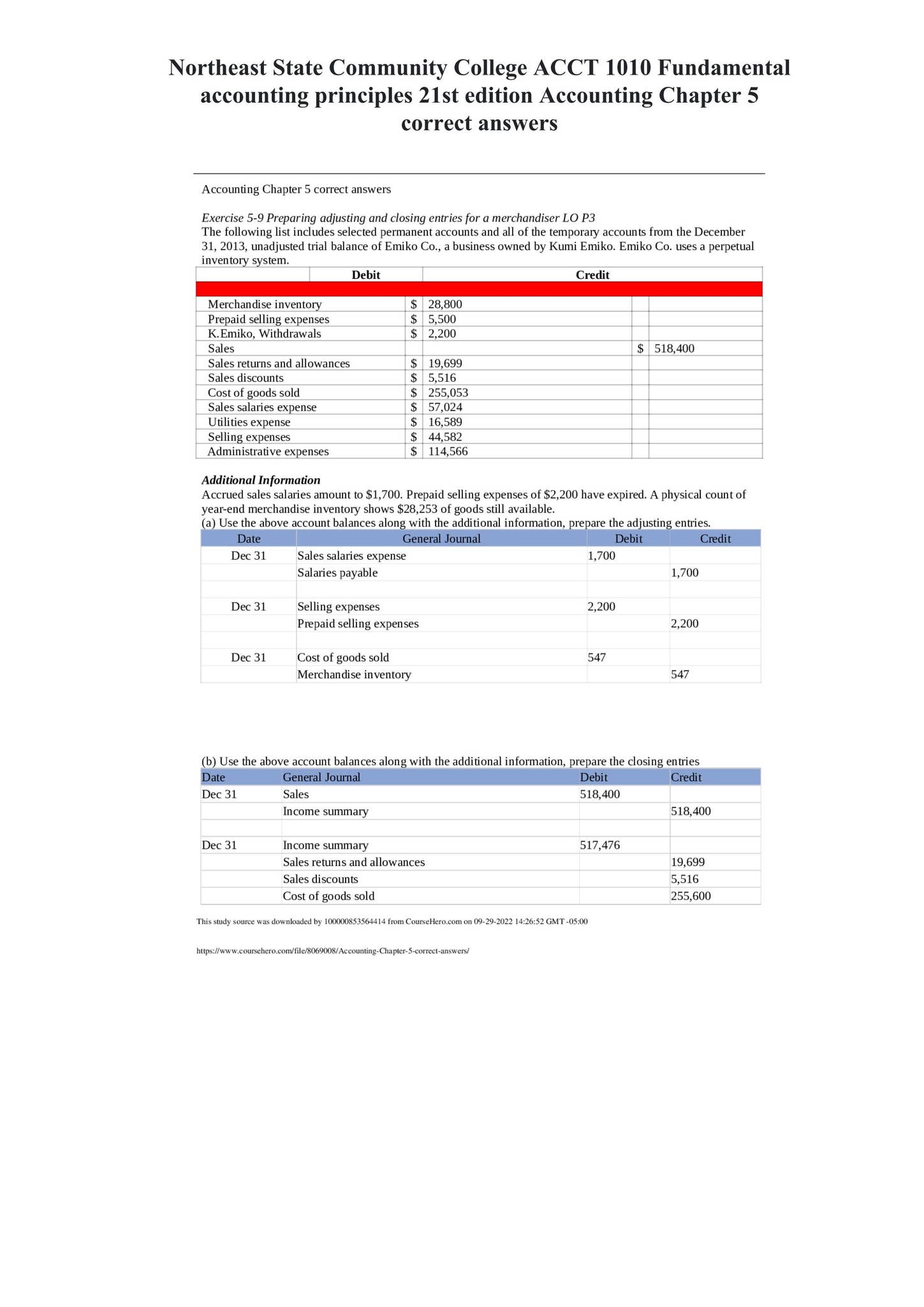 ACCT 1010 Fundamental accounting principles 21st edition Accounting ...