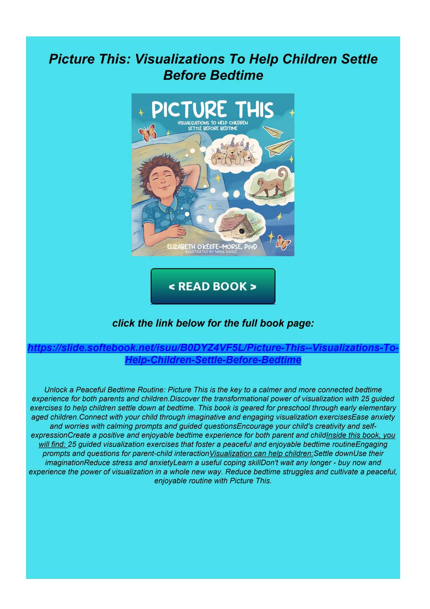 Get PDF Picture This: Visualizations To Help Children Settle Before ...