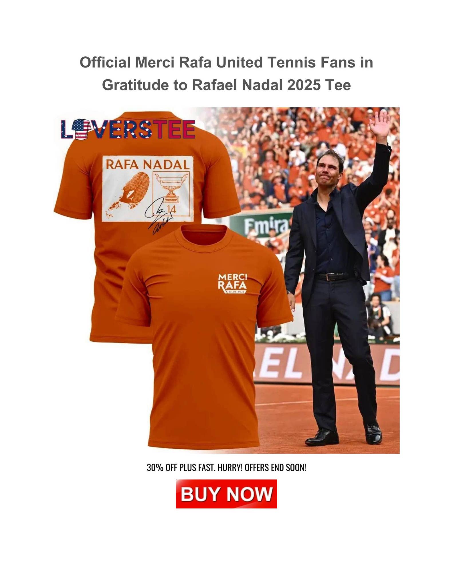 Official Merci Rafa United Tennis Fans in Gratitude to Rafael Nadal ...