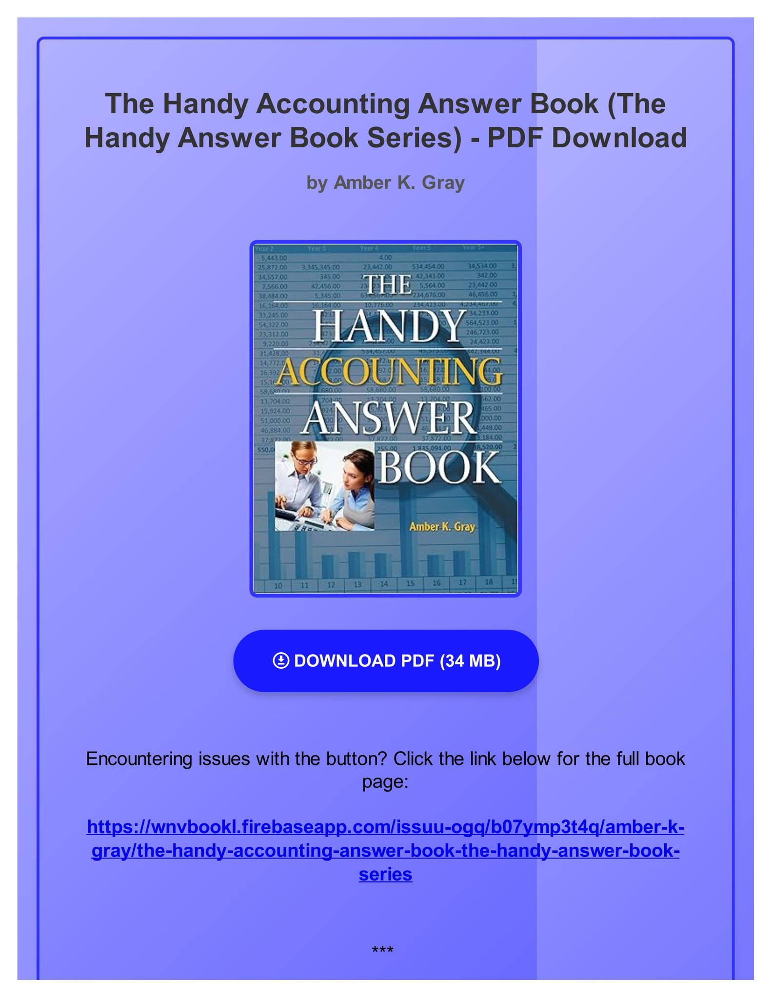 EBOOK The Handy Accounting Answer Book (The Handy Answer Book Series ...