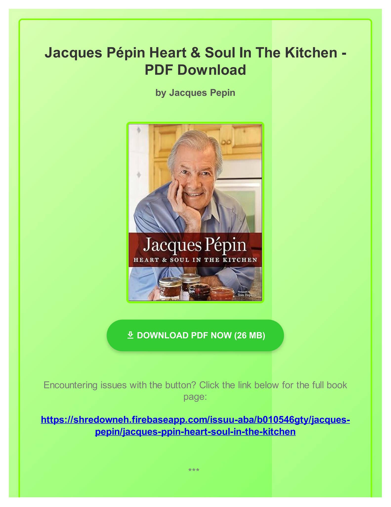 (PDF Free) Jacques Pépin Heart & Soul In The Kitchen by Jacques Pepin ...