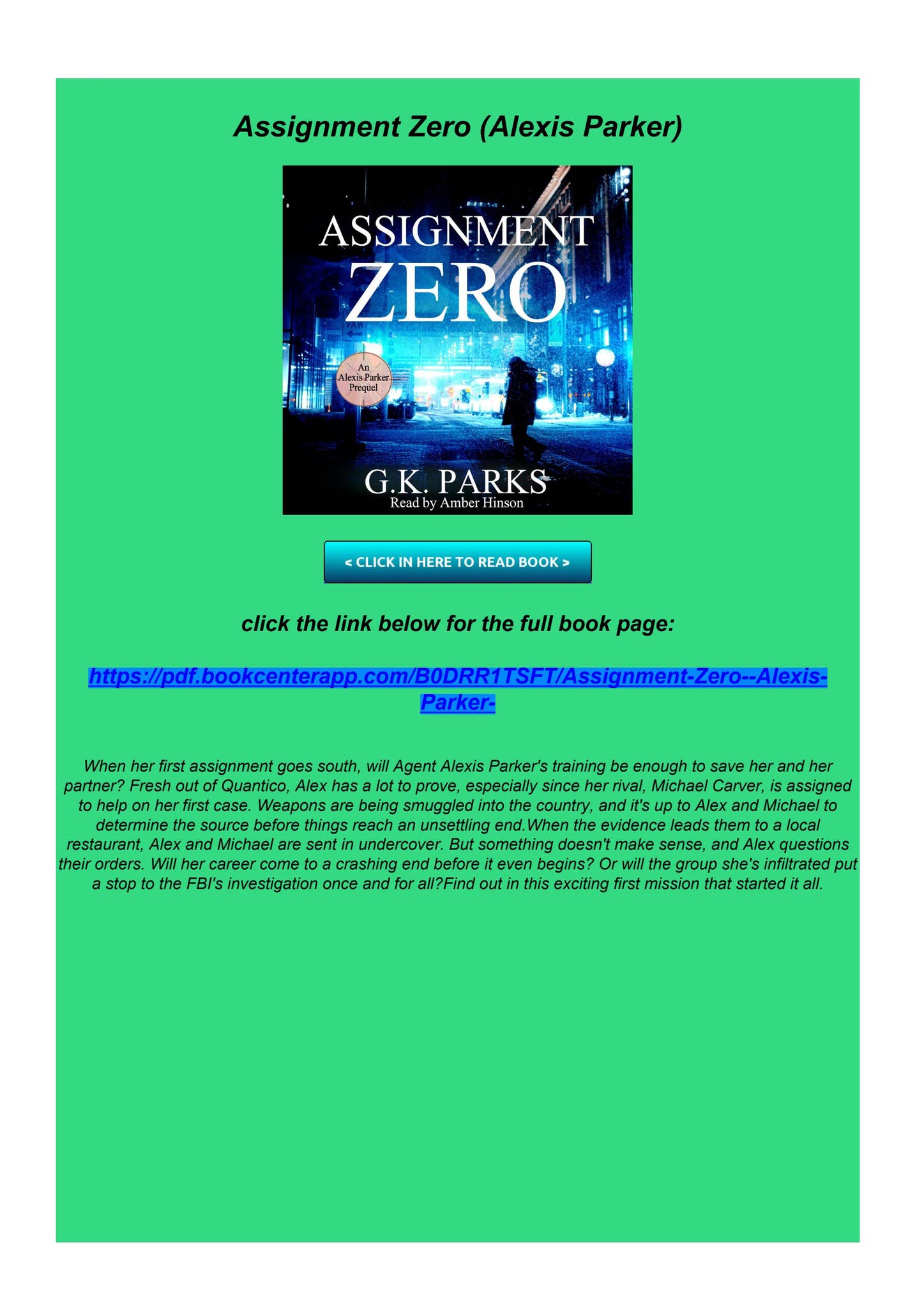 Ebook PDF Assignment Zero (Alexis Parker) by keenanbridelindsey - Issuu