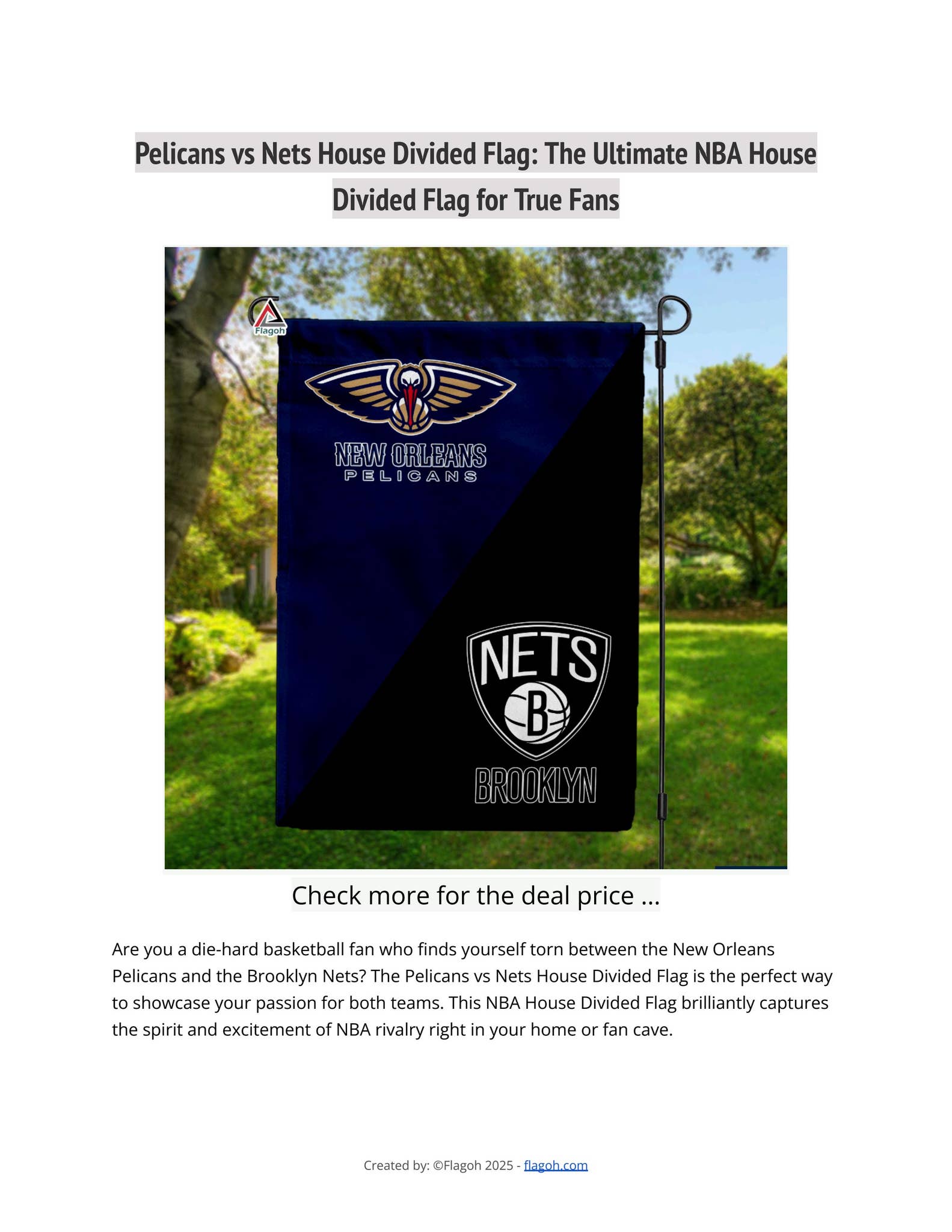 Pelicans vs Nets House Divided Flag: The Ultimate NBA House Divided ...