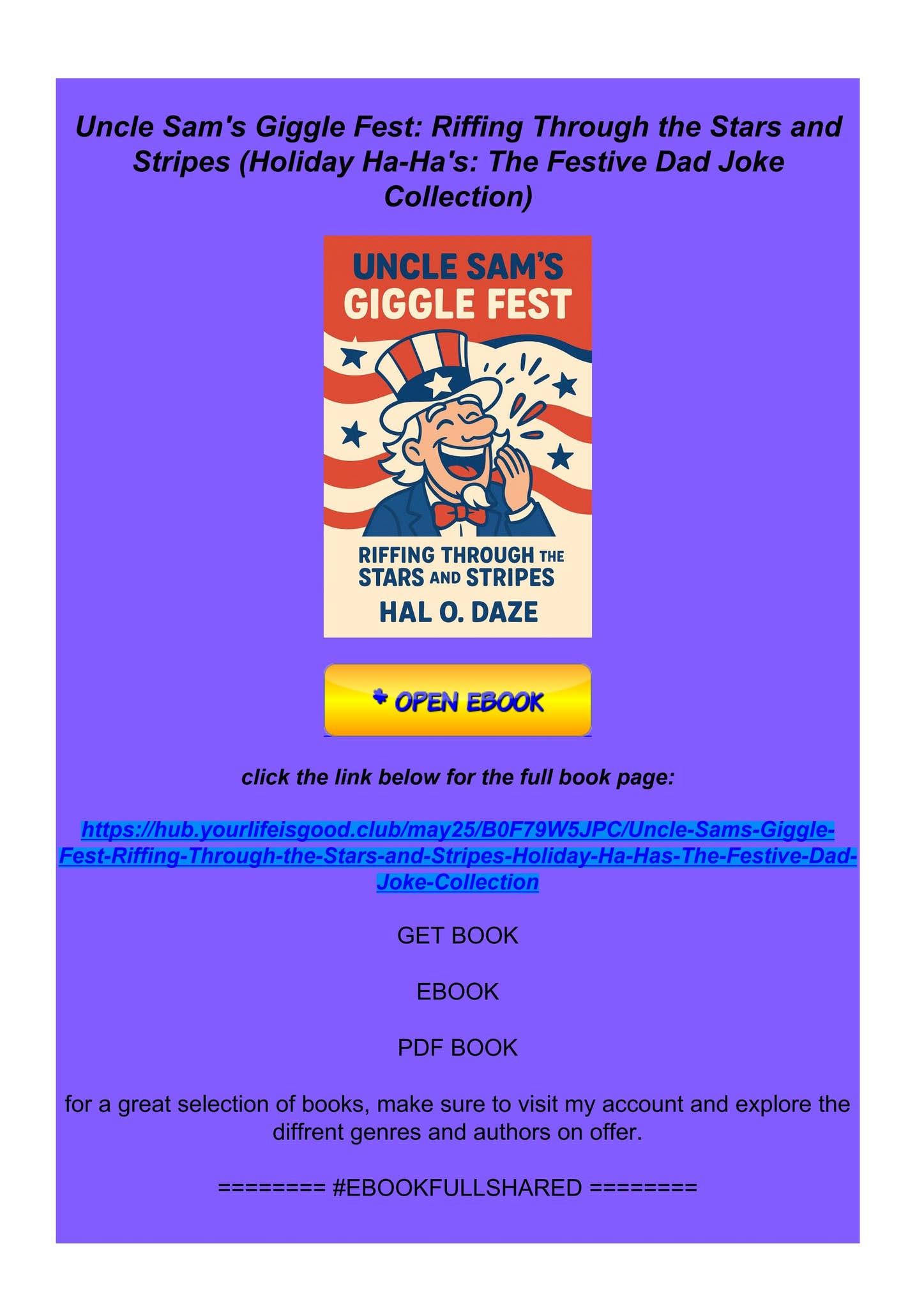 PDF Uncle Sam's Giggle Fest: Riffing Through the Stars and Stripes (Ho ...