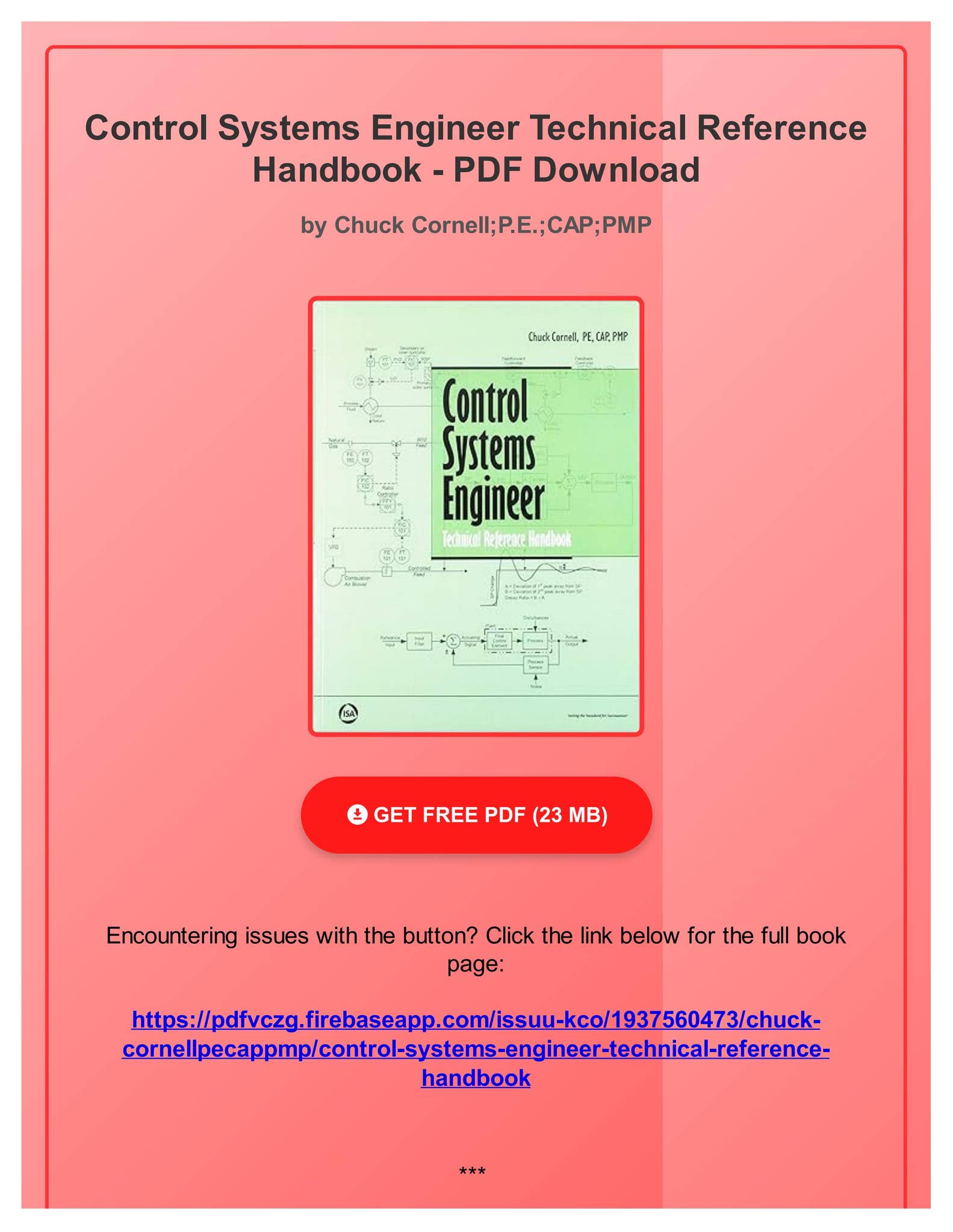 (PDF Ebook) Control Systems Engineer Technical Reference Handbook by ...
