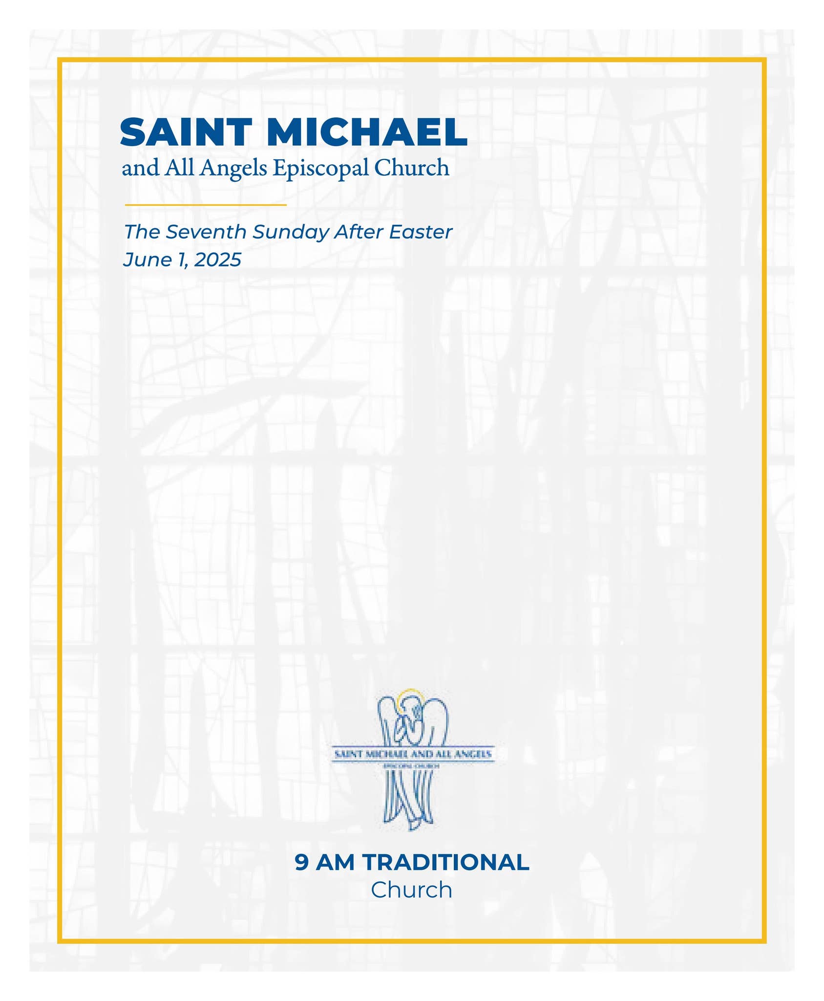 JUNE 1 | 9 AM Traditional Worship Bulletin by Saint Michael and All ...